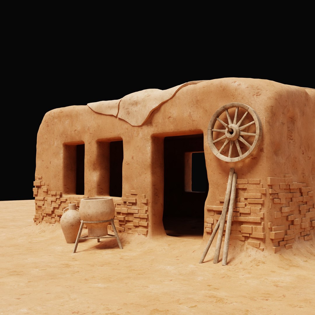 3D MUD CLAY DESERT EGYPTIAN ARAB HOUSE HUT SHELTER COLLECTION ...
