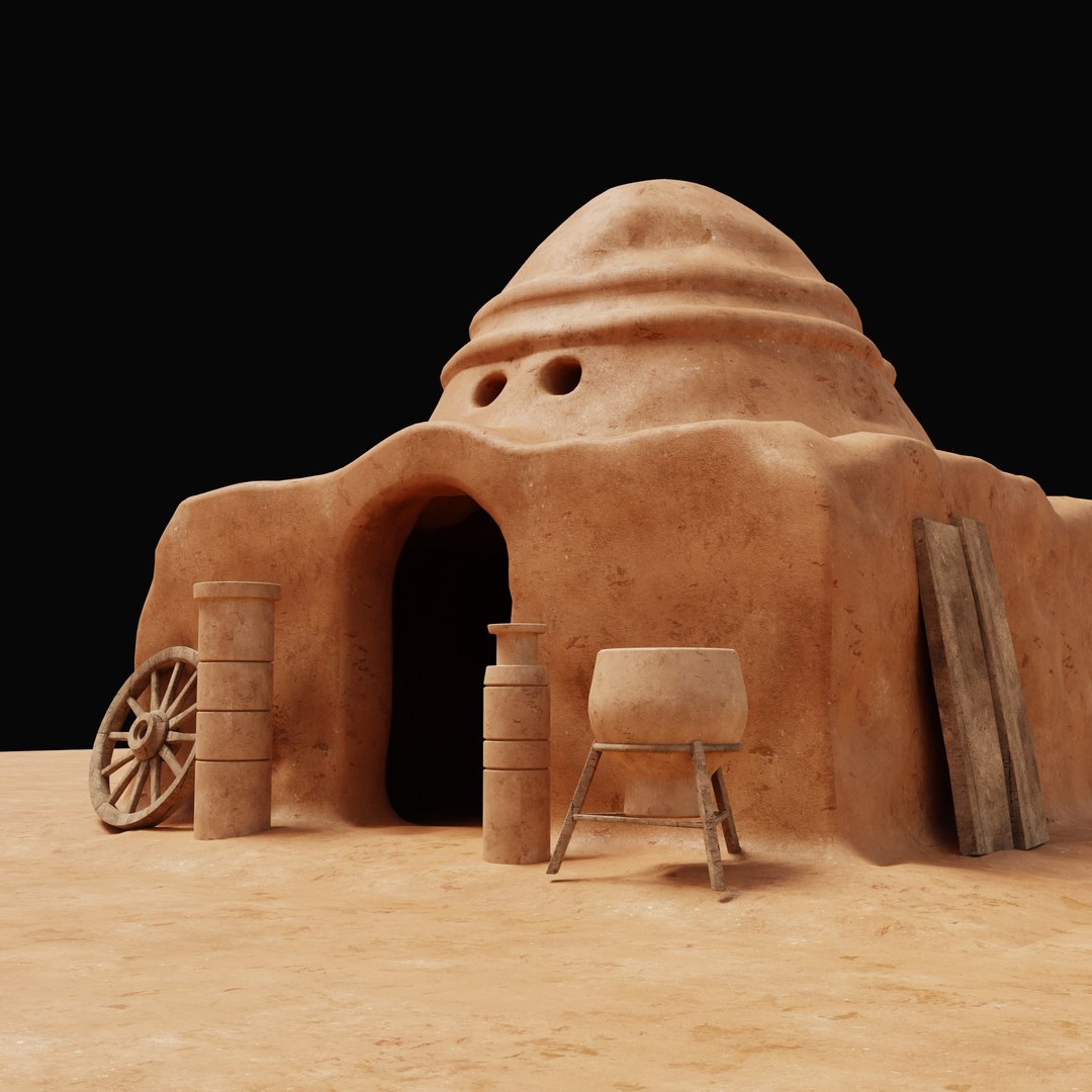 3D MUD CLAY DESERT EGYPTIAN ARAB HOUSE HUT SHELTER COLLECTION ...