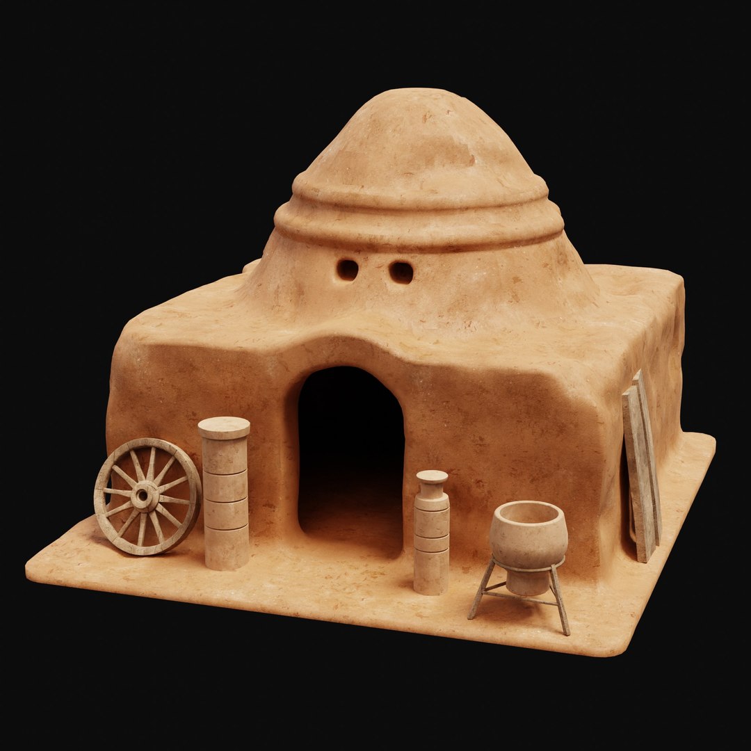 3D MUD CLAY DESERT EGYPTIAN ARAB HOUSE HUT SHELTER COLLECTION ...