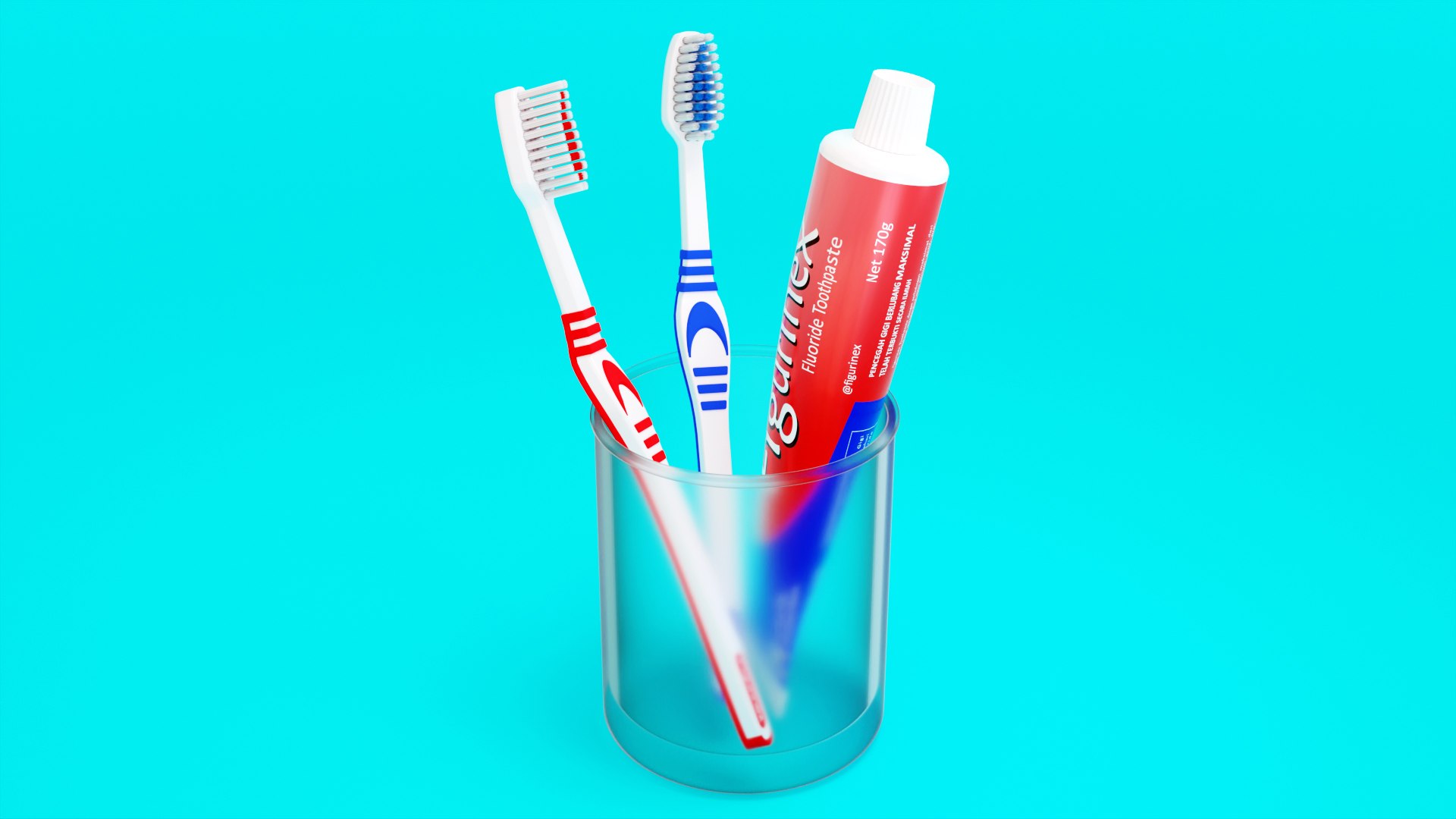 Toothpaste And Toothbrush 3D Model - TurboSquid 2096974
