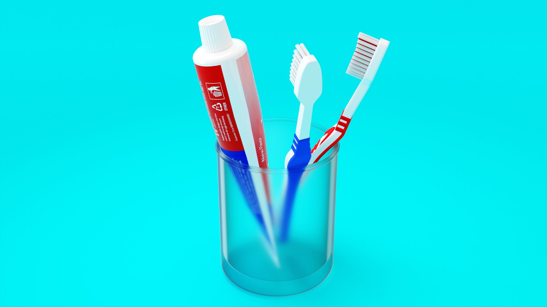 Toothpaste And Toothbrush 3D Model - TurboSquid 2096974