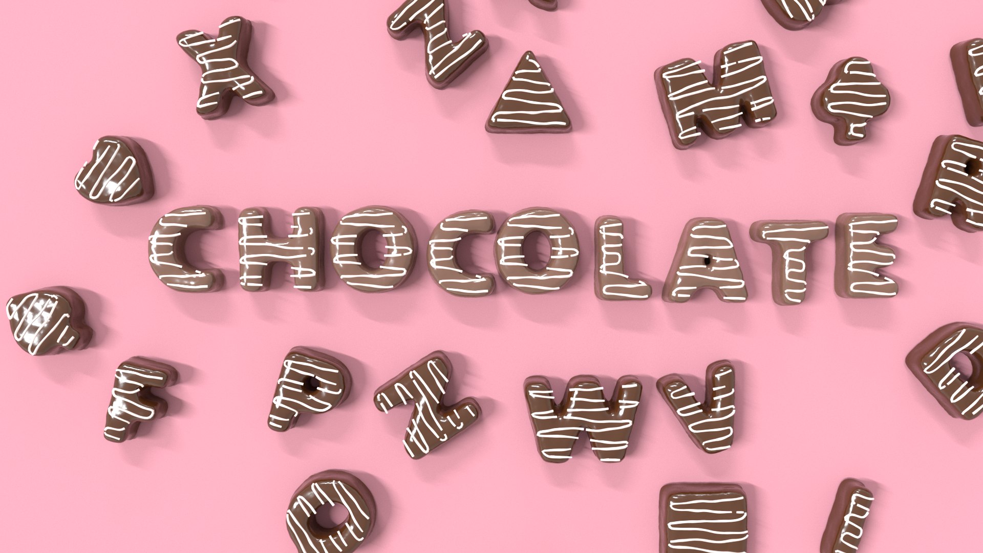 3D Chocolate Alphabet - TurboSquid 1684035