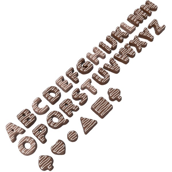 3D chocolate alphabet - TurboSquid 1684035