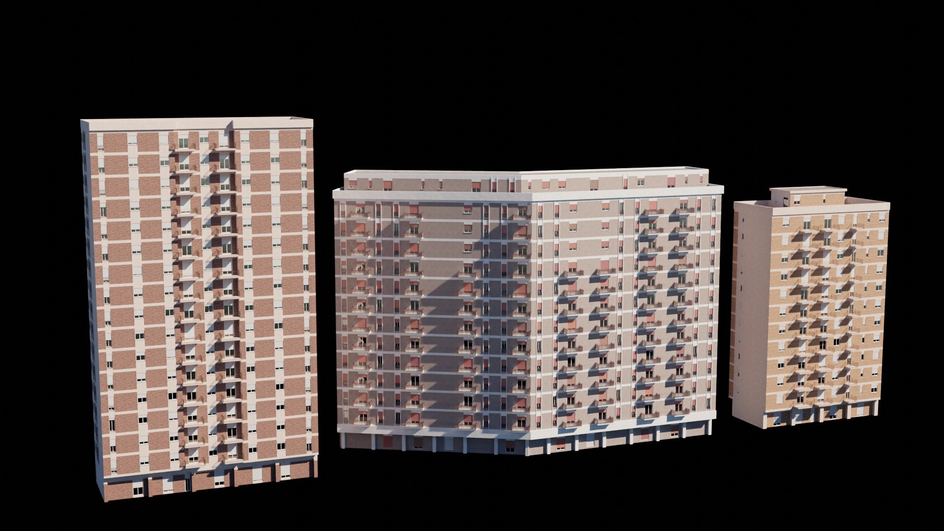 3D model Modular Residential Building Pack - TurboSquid 2114563