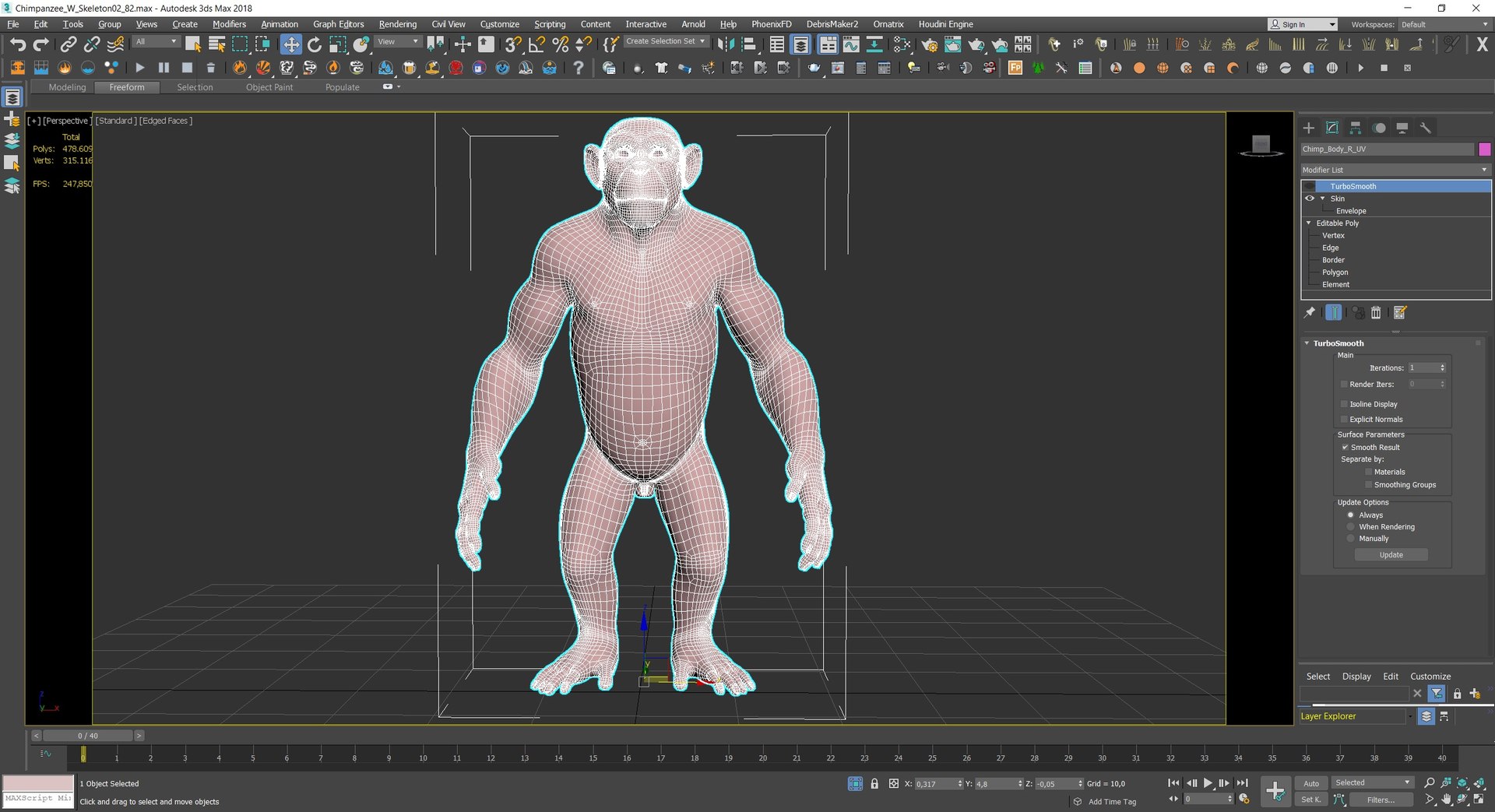 3D Chimp Skeleton Model - TurboSquid 1493050