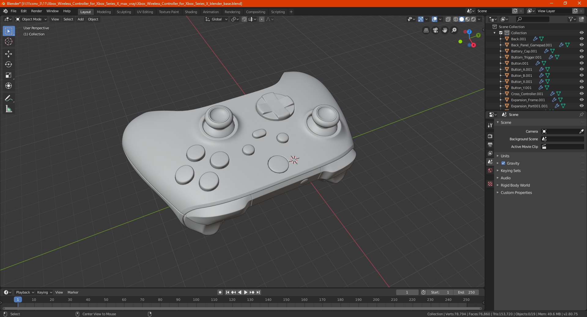 Xbox Wireless Controller Series 3D Model - TurboSquid 1625245