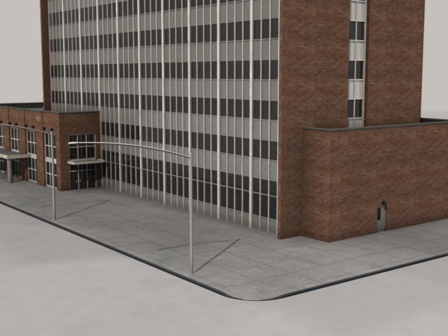 Office Block 3d Model