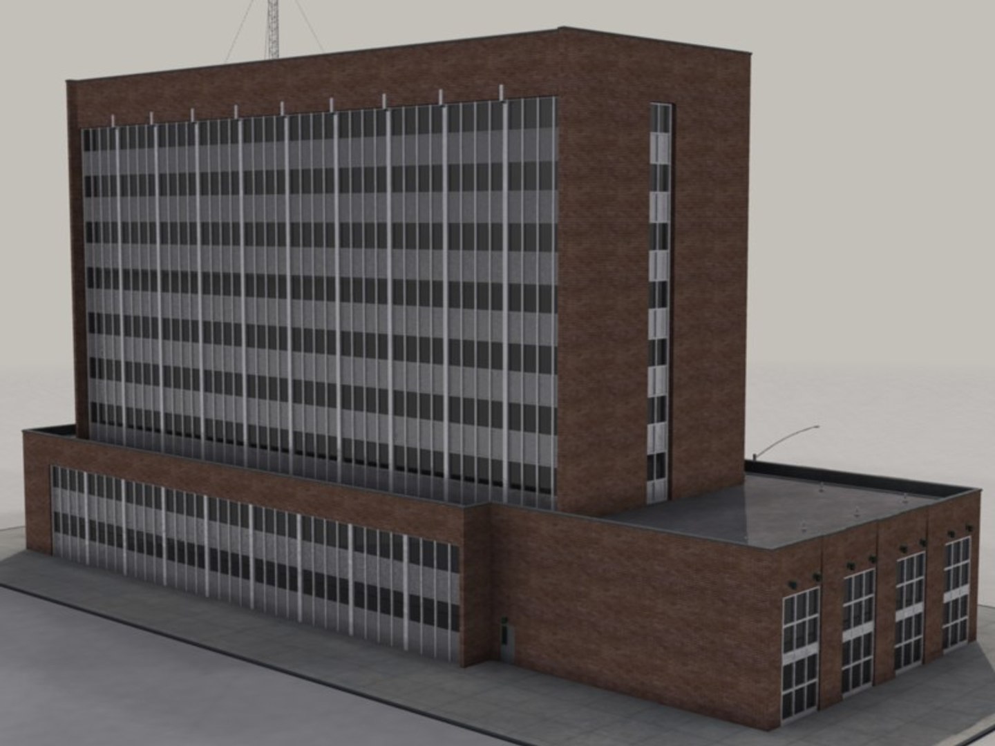 Office Block 3d Model