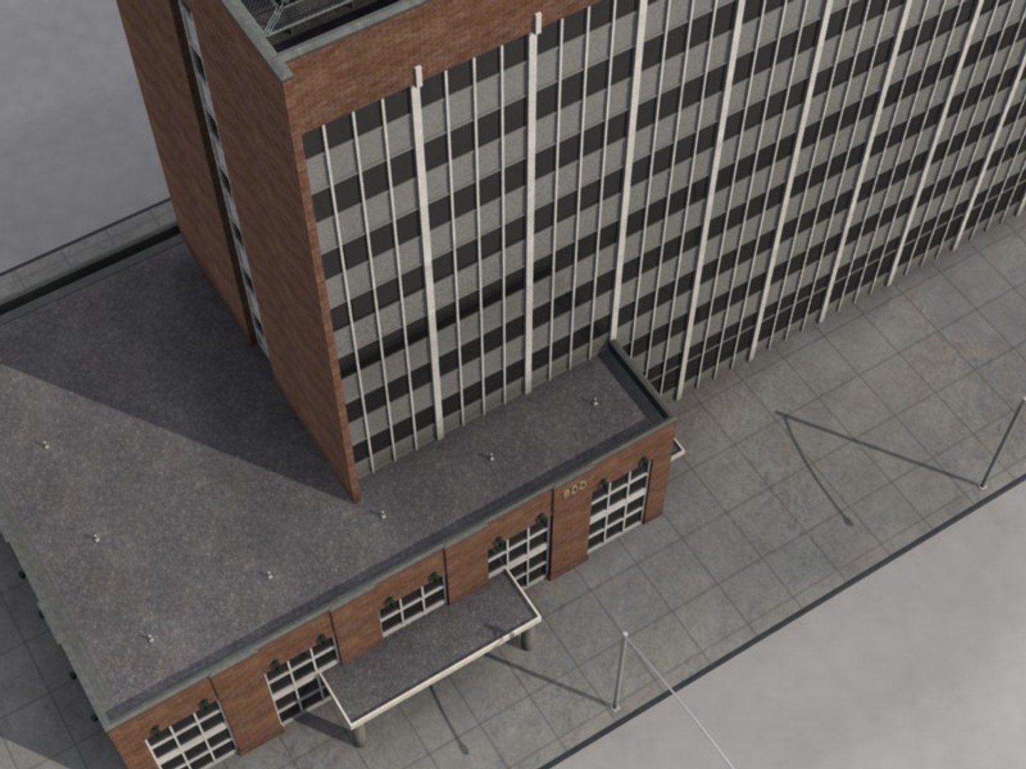 Office Block 3d Model