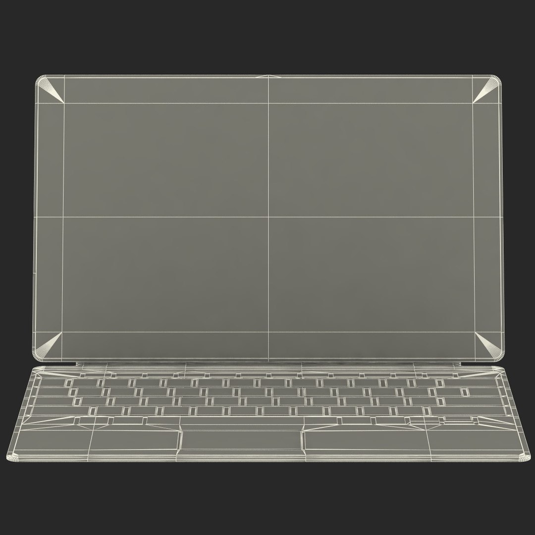 3d Model Orange Microsoft Surface Tablet