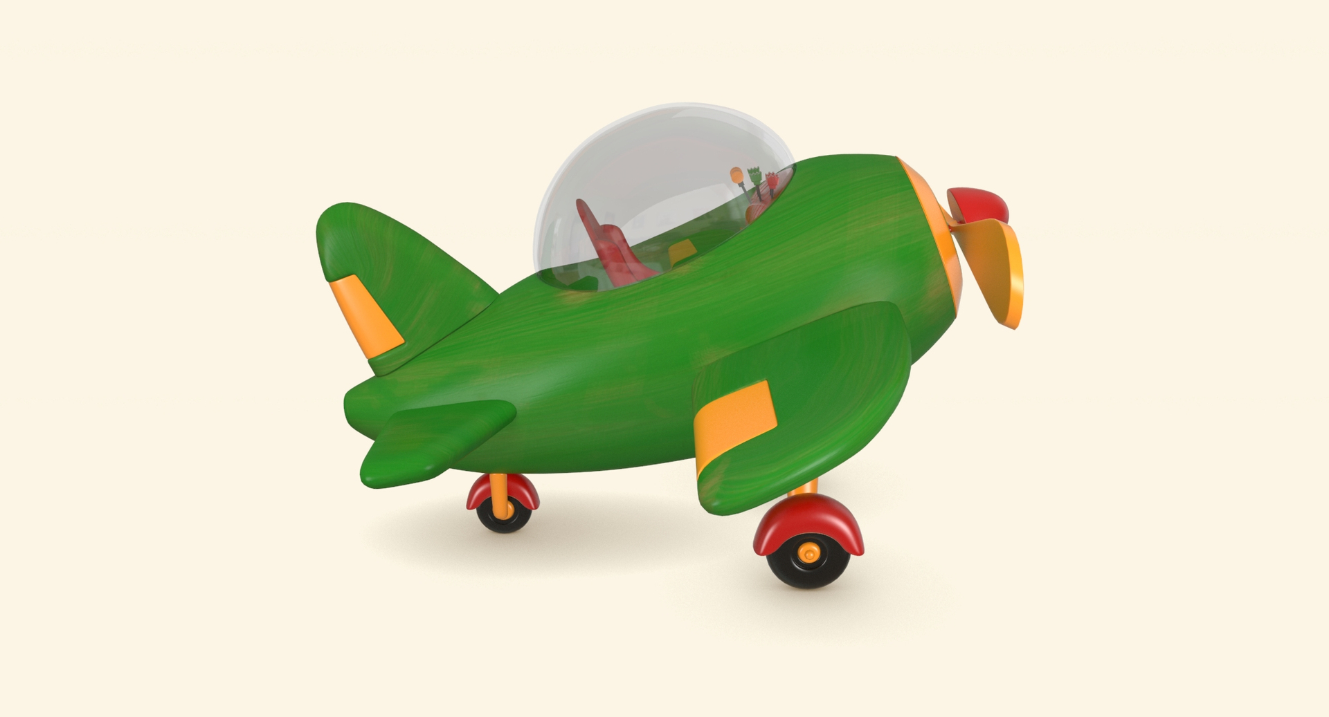 3D realistic toy airplane - TurboSquid 1157231