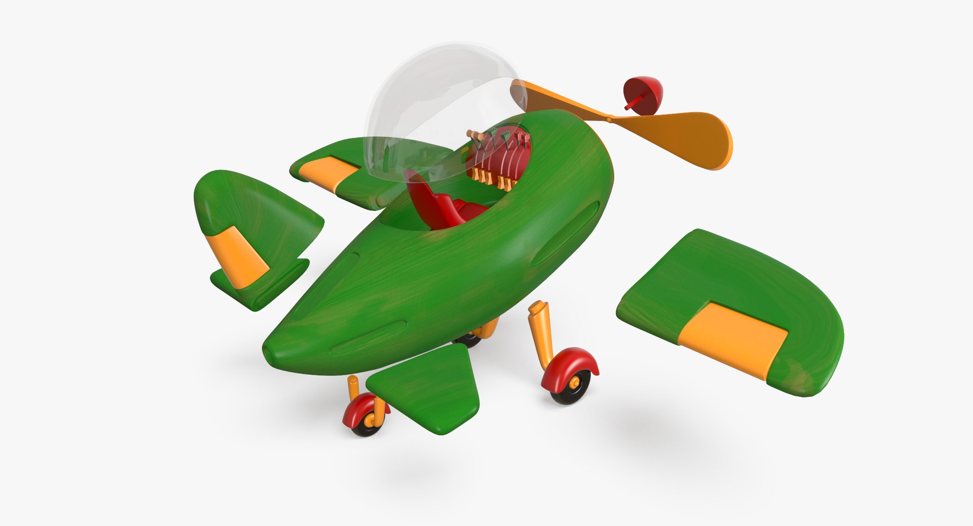 3D realistic toy airplane - TurboSquid 1157231