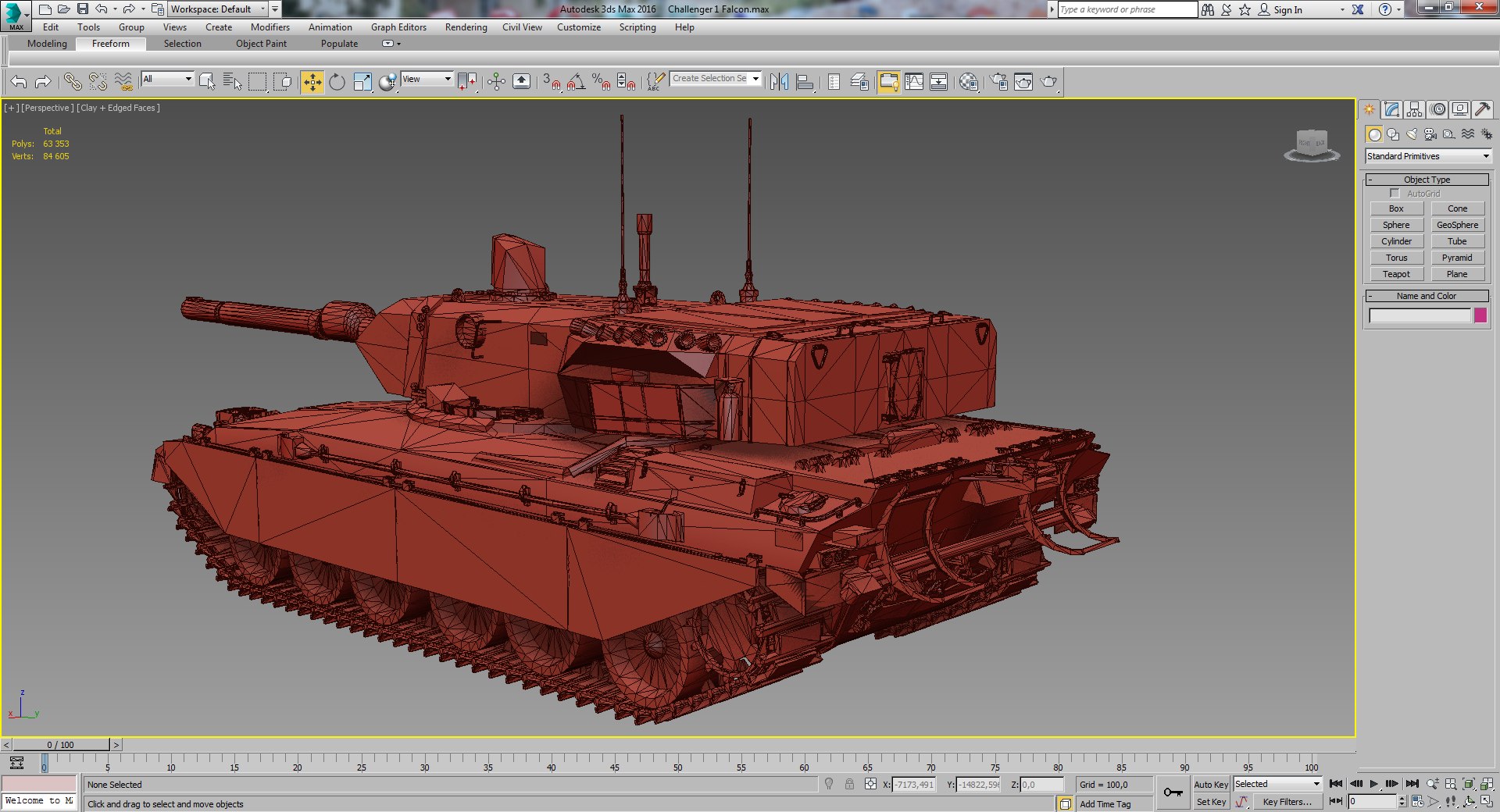 Challenger Battle Tank Falcon 3d Model