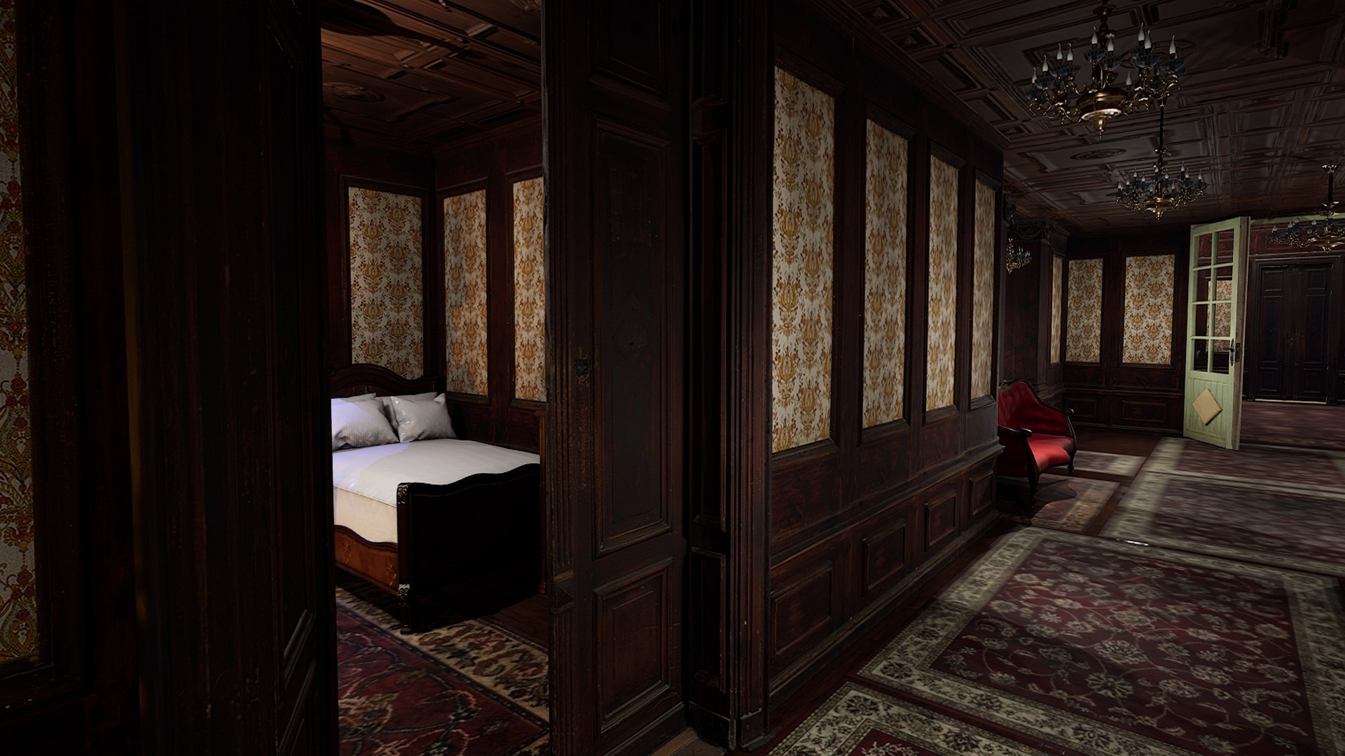 The Grand Empress 20 Rooms Victorian Hotel Elegant Hallways 3D Model ...