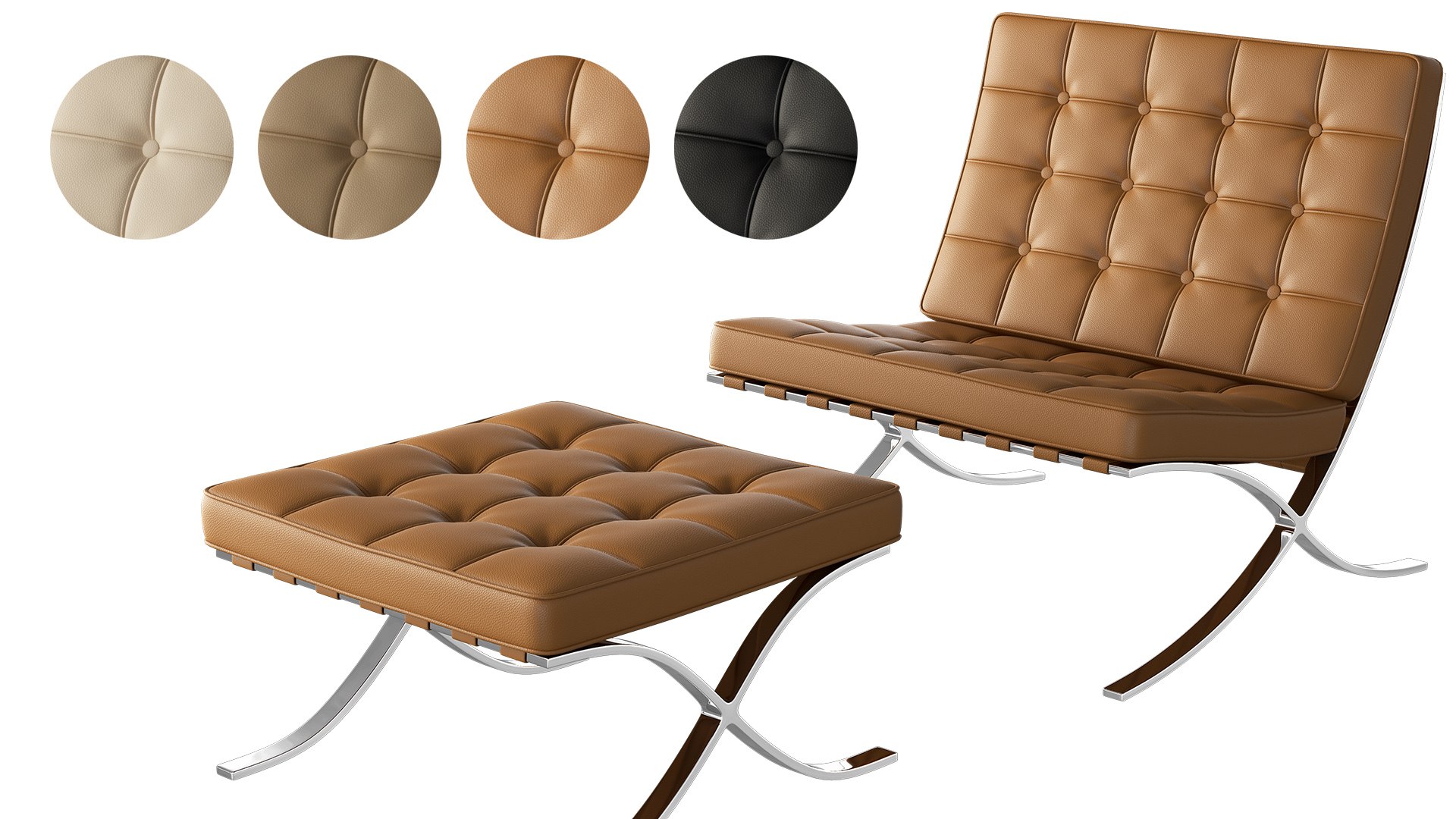 Barcelona Chair 3D Model - TurboSquid 2050804