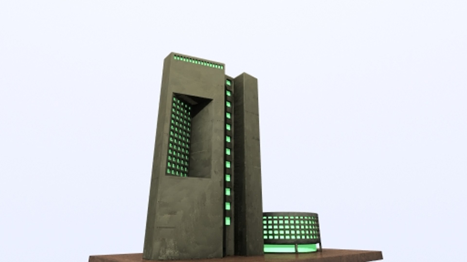 3d building bank model