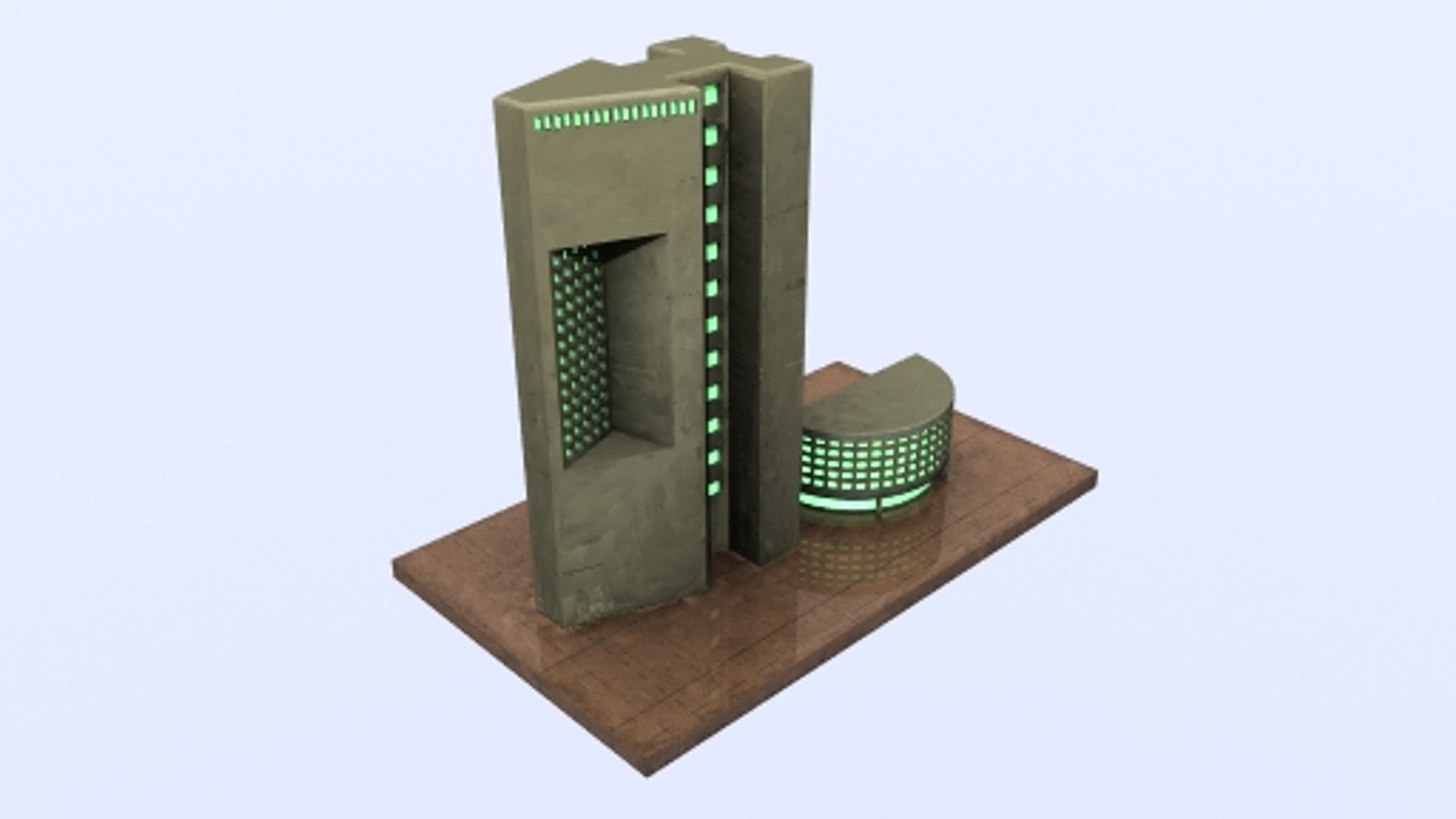 3d building bank model