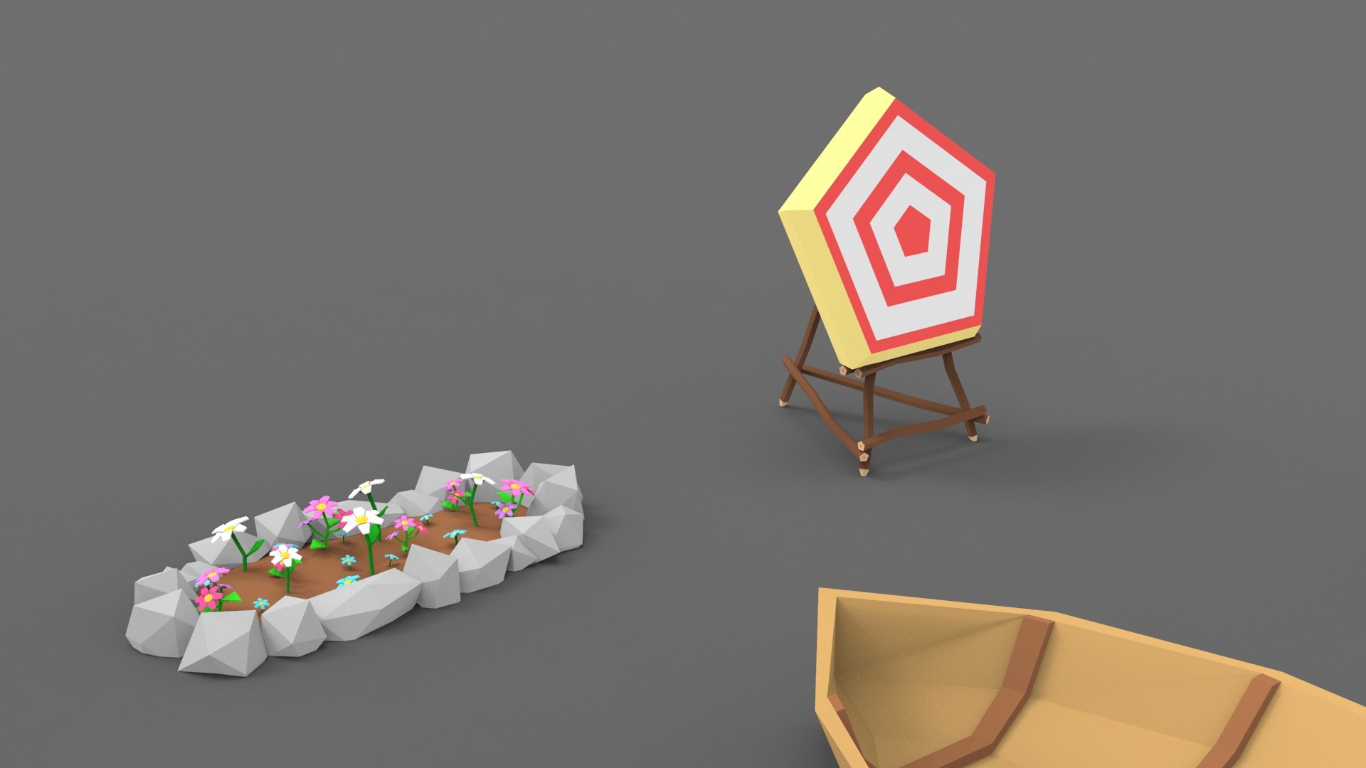 3D Low Poly Medieval Exterior Pack Collection Low-poly 3D Model Low ...