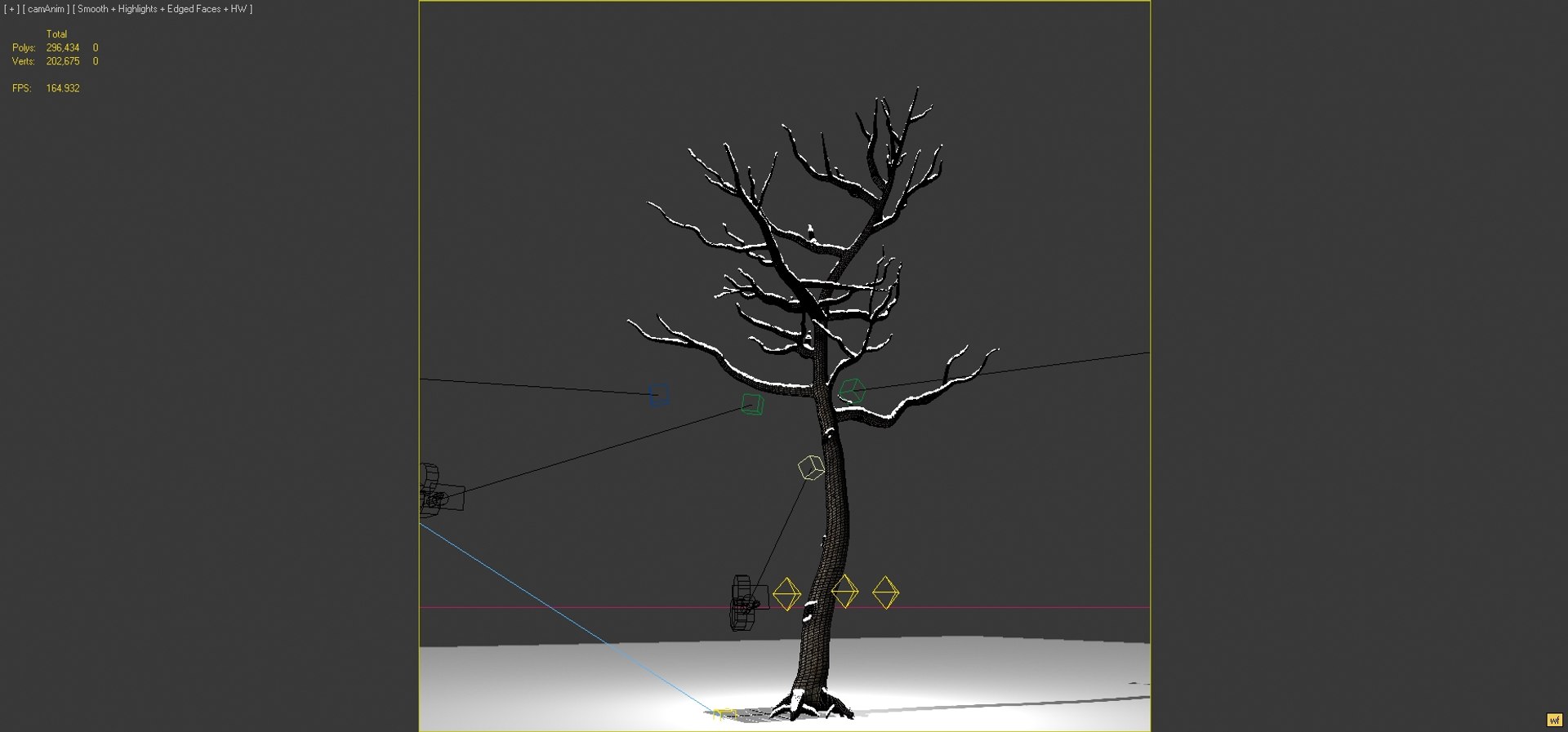 3ds max scanline winter deciduous tree