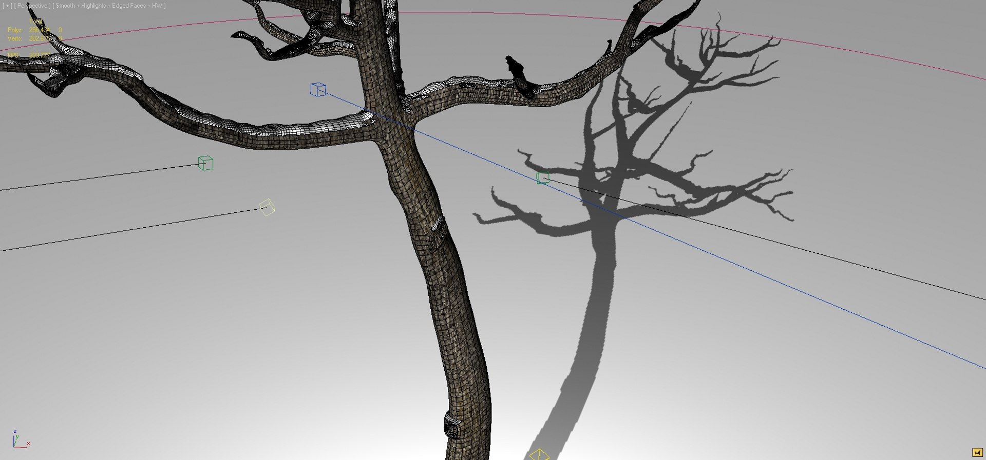 3ds max scanline winter deciduous tree