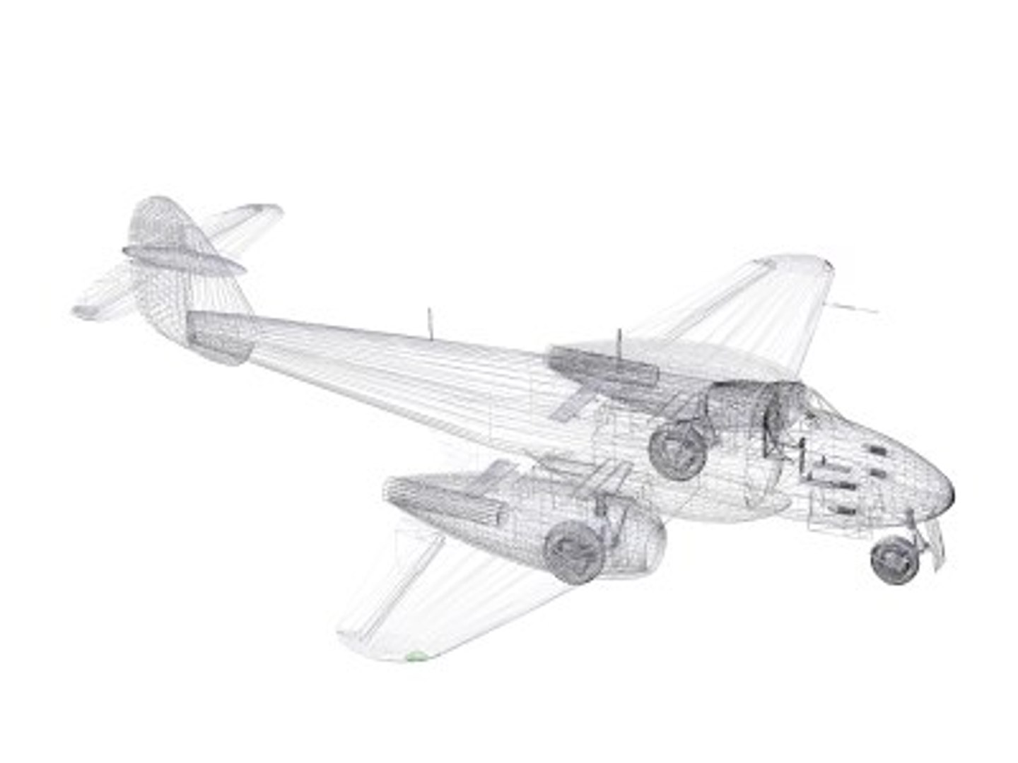 Gloster Meteor Fighters F3 3d Model