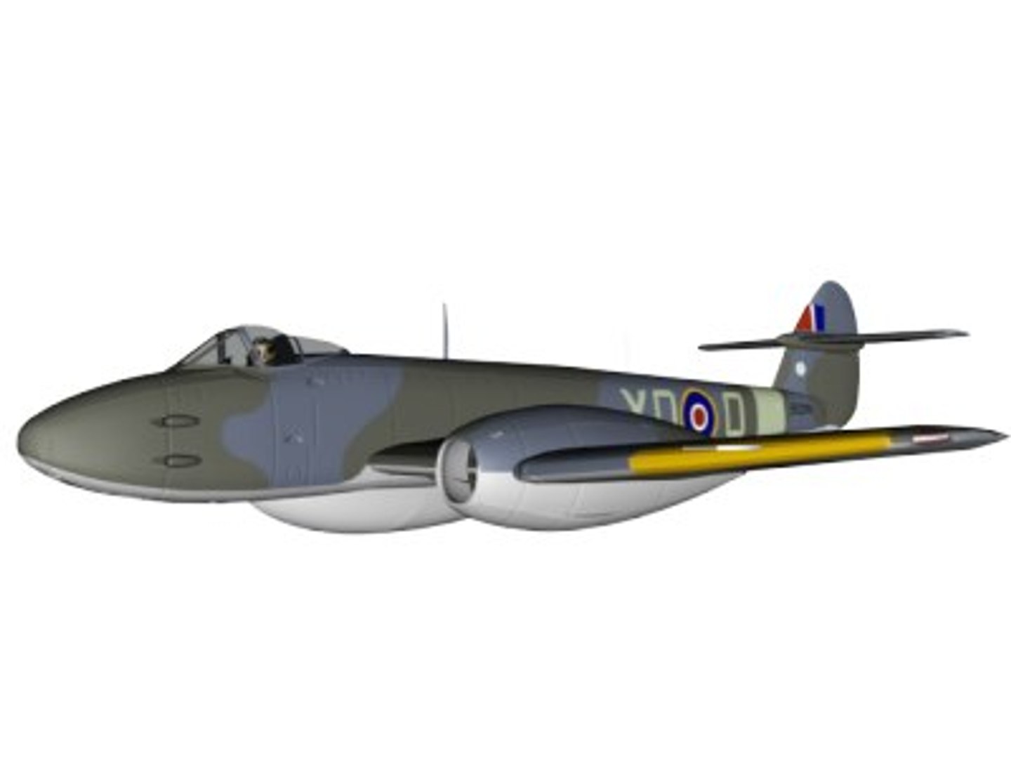 Gloster Meteor Fighters F3 3d Model