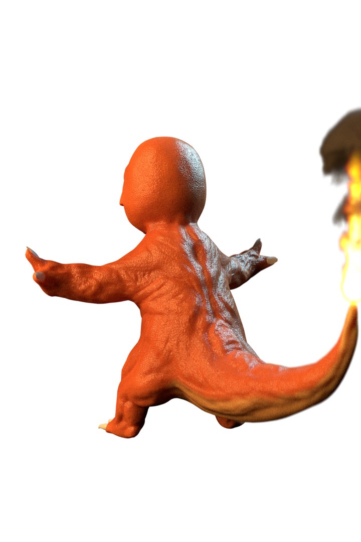 Muscular Charmander Model - TurboSquid 1431222