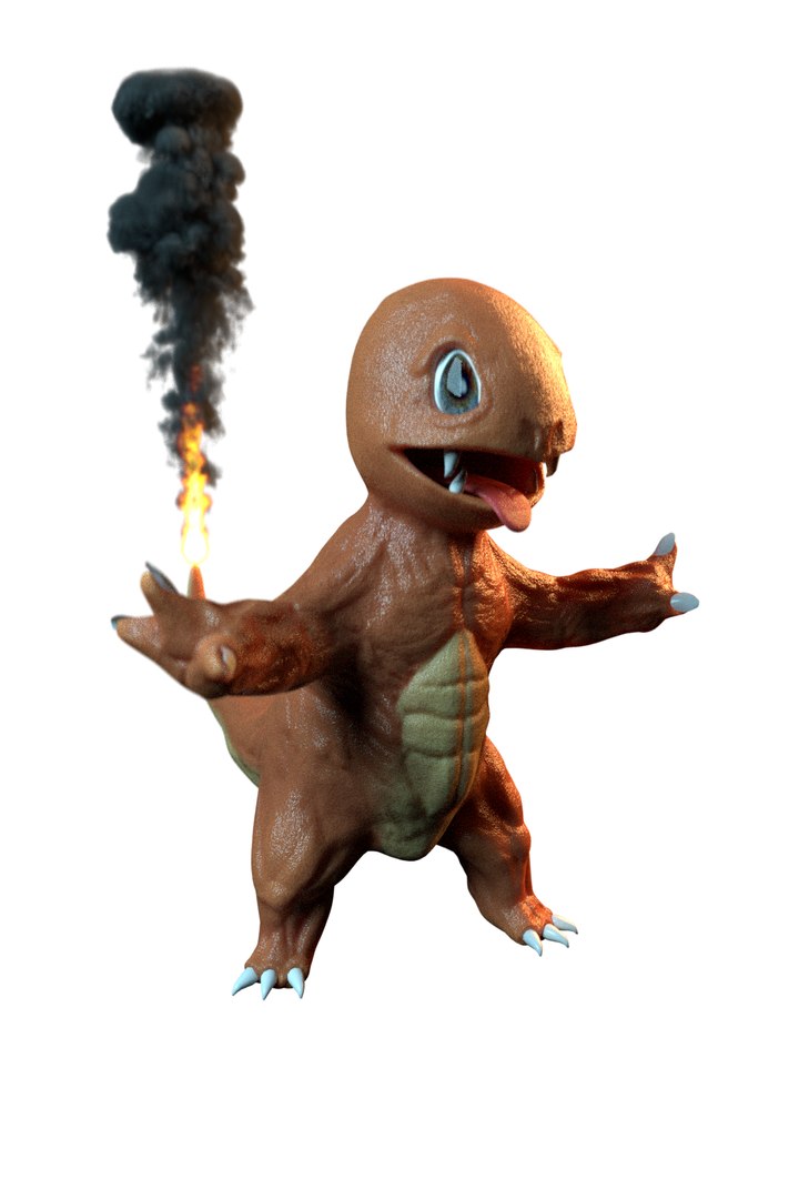 Muscular Charmander Model - TurboSquid 1431222