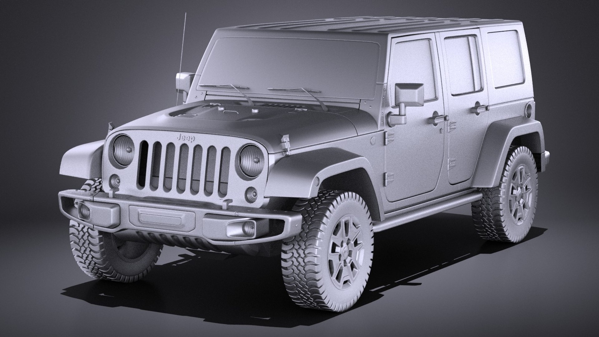 Jeep Wrangler Rubicon 3d Max