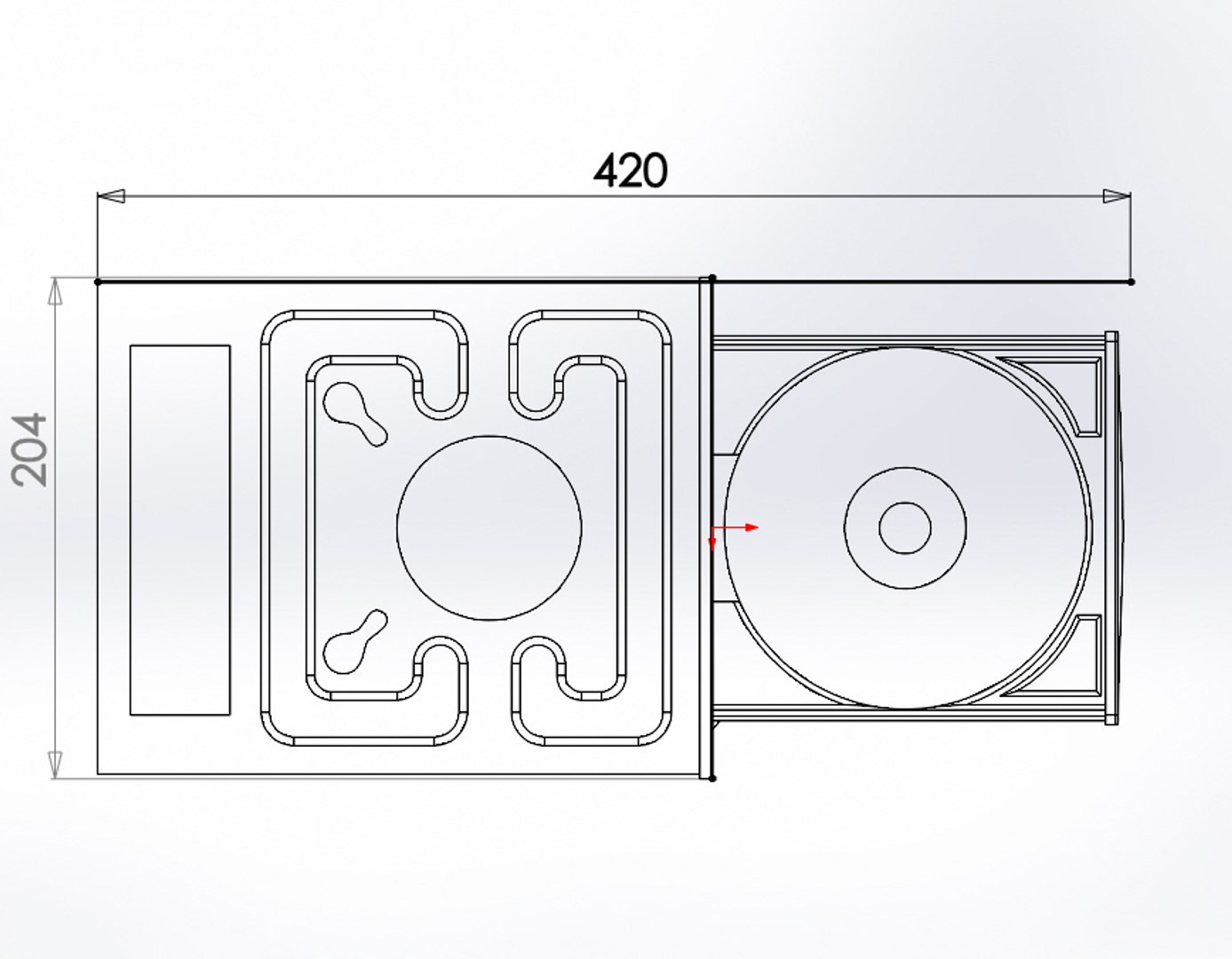 3d Compact Disk Drive Open Model