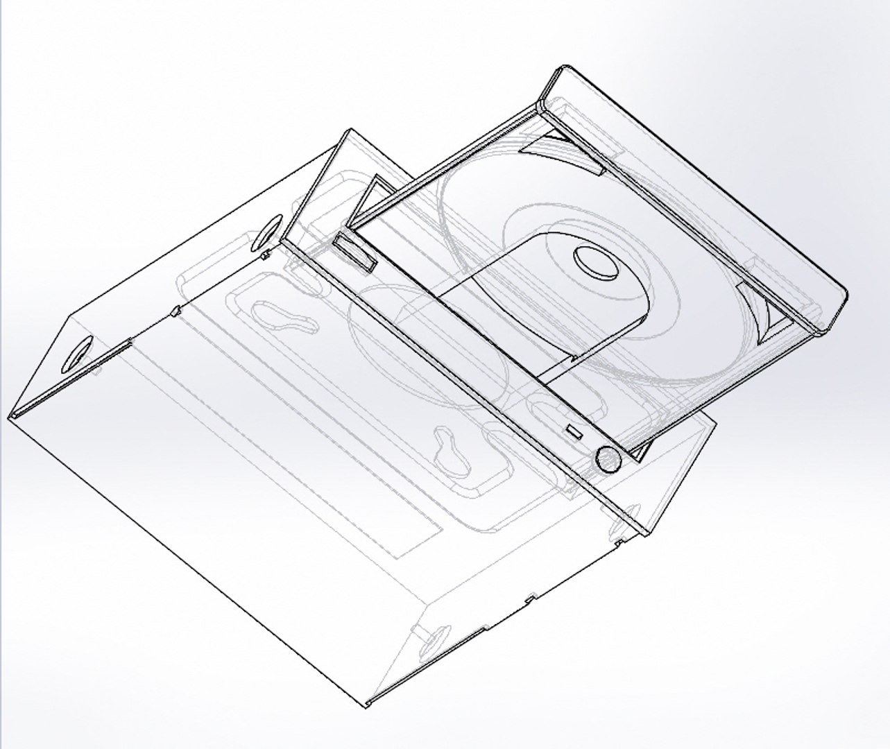 3d Compact Disk Drive Open Model