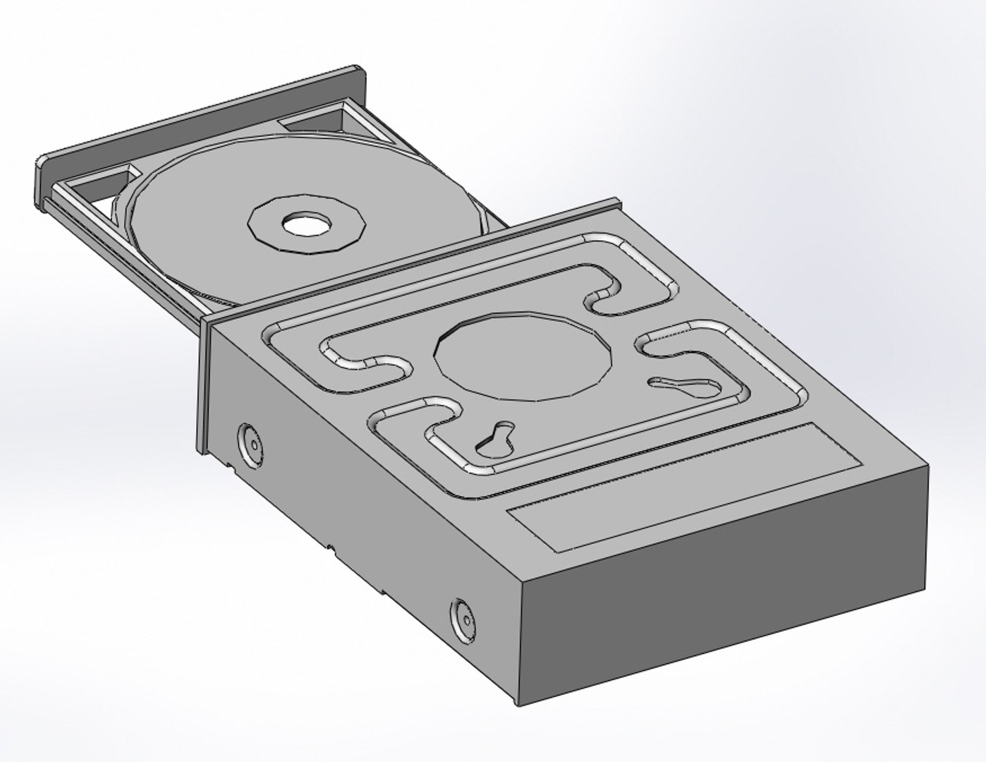 3d Compact Disk Drive Open Model