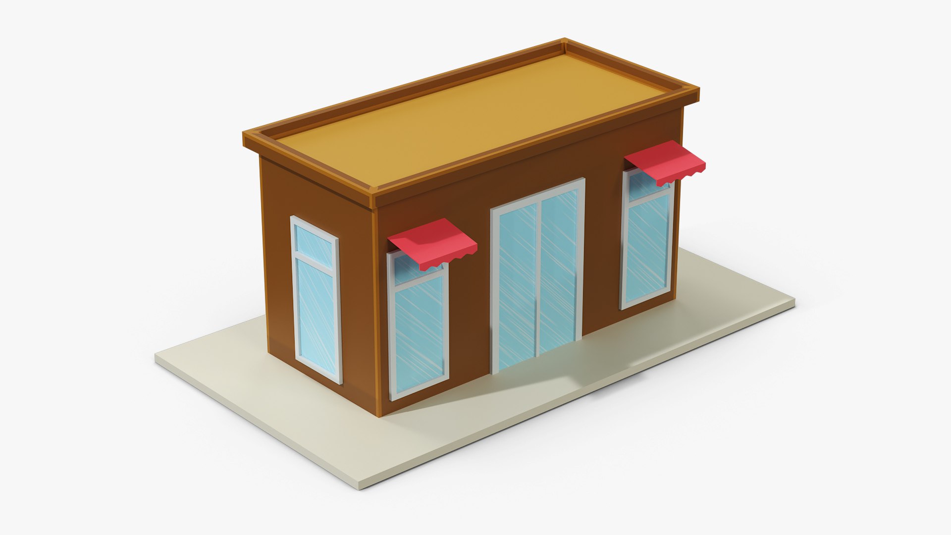 Low Poly Small Shop Building 3D - TurboSquid 2418903