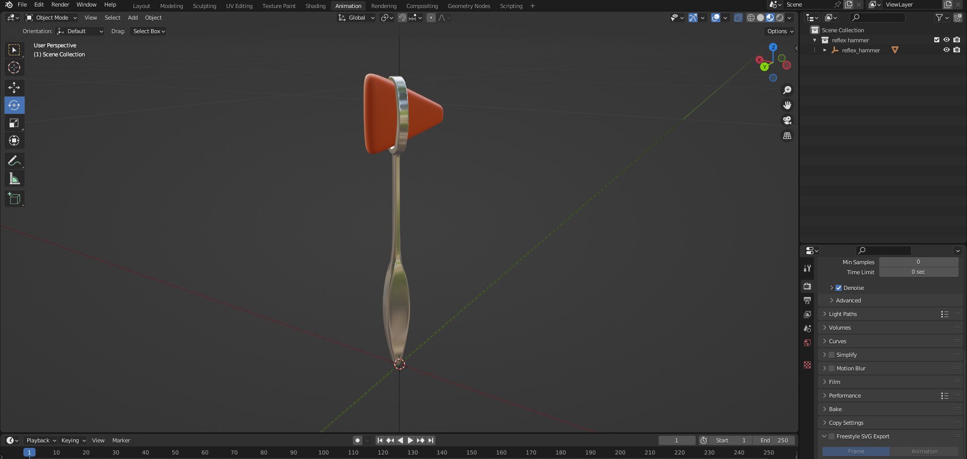 3D Reflex Hammer Model - TurboSquid 2056594