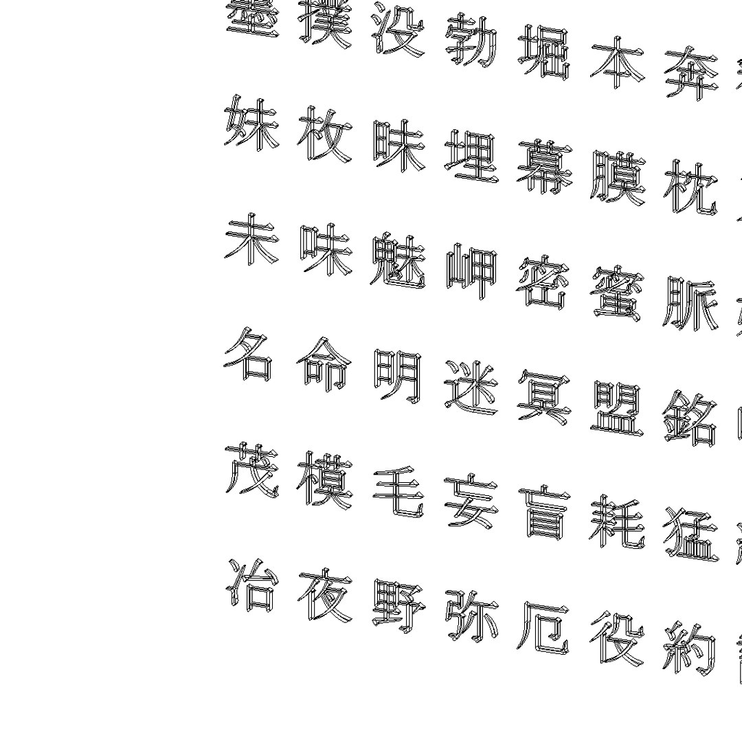 Chinese Ms Pmincho Font 3D Model - TurboSquid 1205645