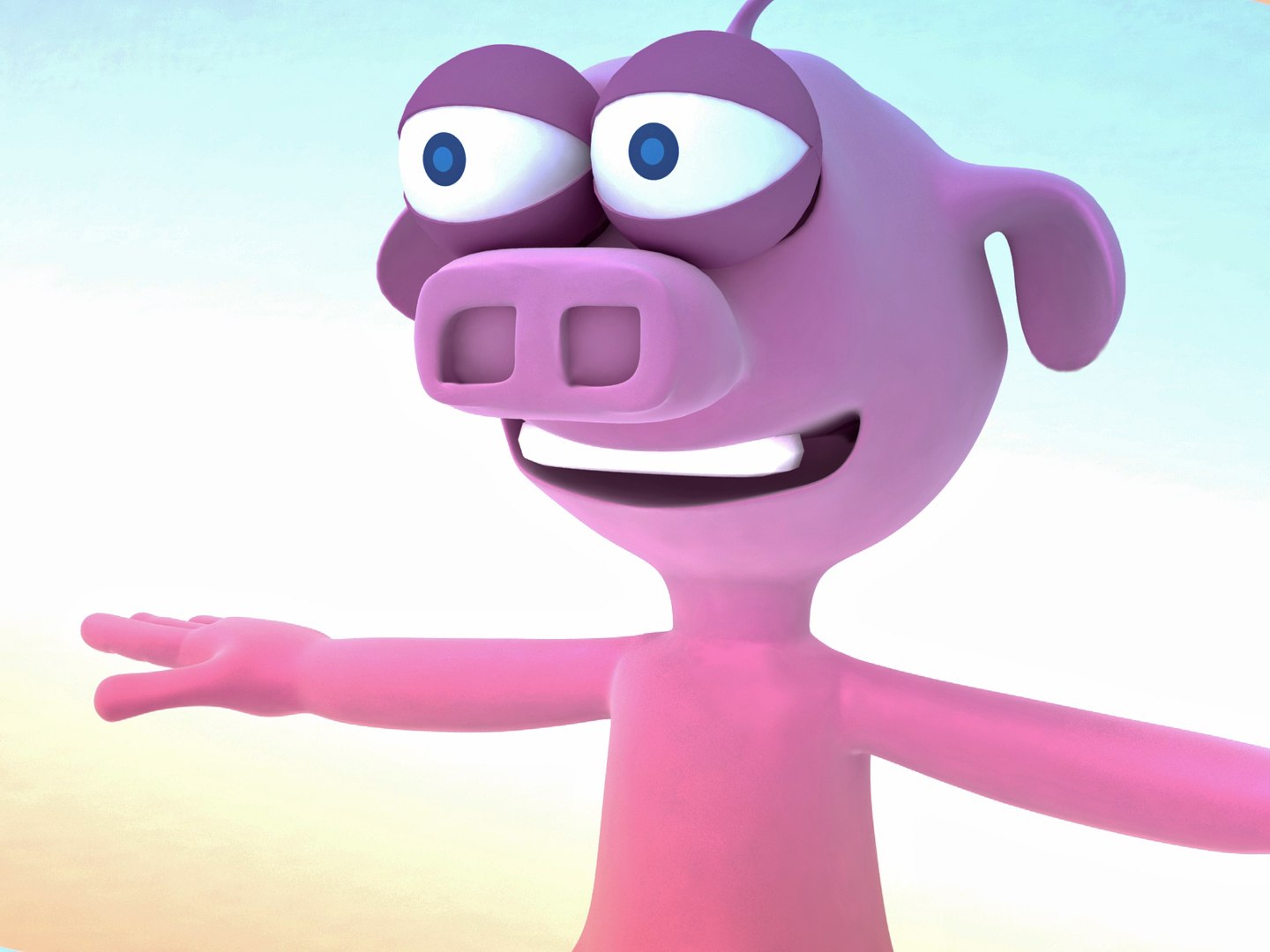 Cute cartoon pig rig 3D model | 1147070 | TurboSquid