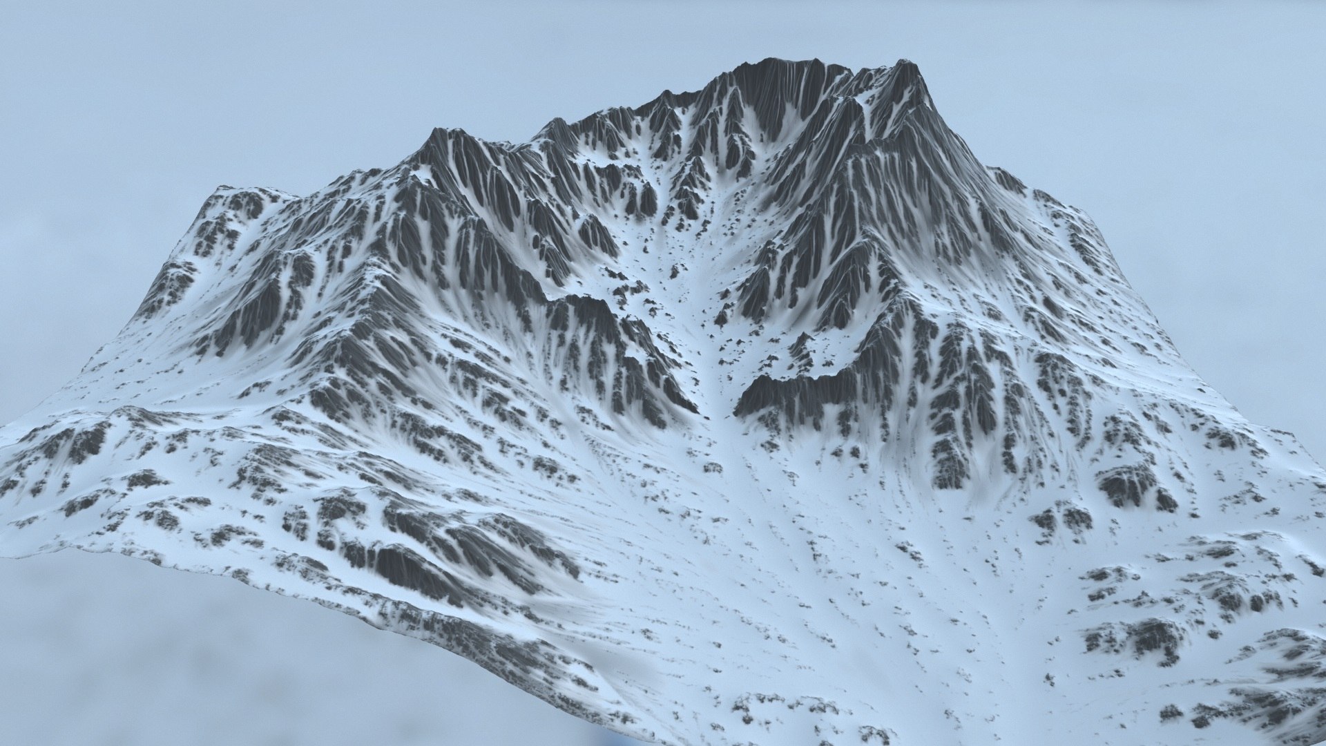 3d Model Snow Mountain
