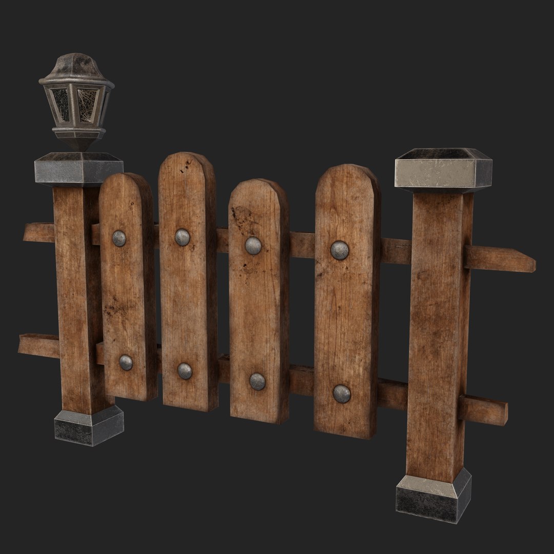 3D Wooden Fence Low Poly Model - TurboSquid 2157902