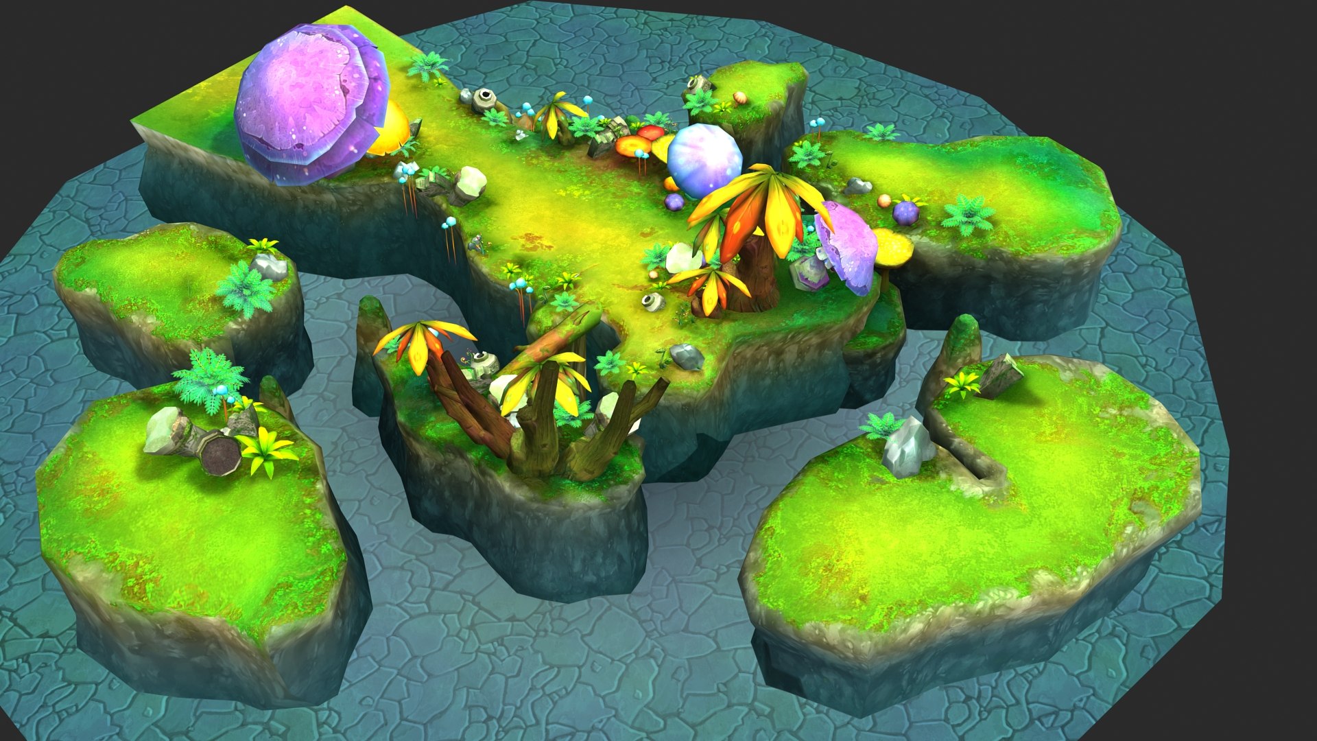 Forest Cartoon Low-poly 3D Model - TurboSquid 1746254