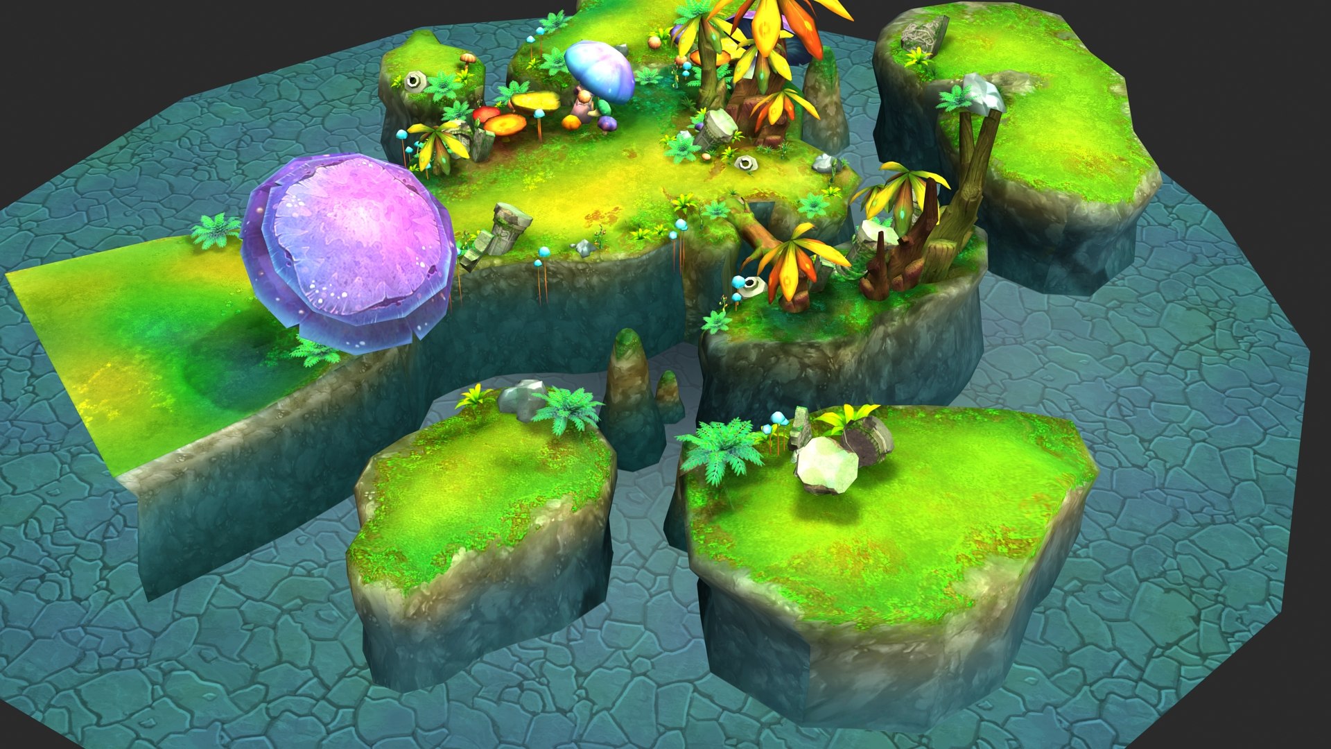 Forest Cartoon Low-poly 3D Model - TurboSquid 1746254