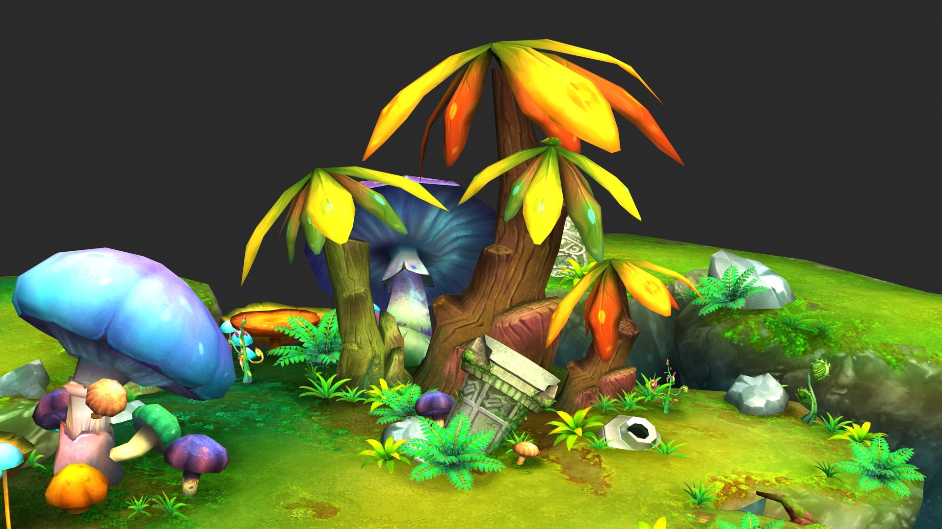 Forest Cartoon Low-poly 3D Model - TurboSquid 1746254