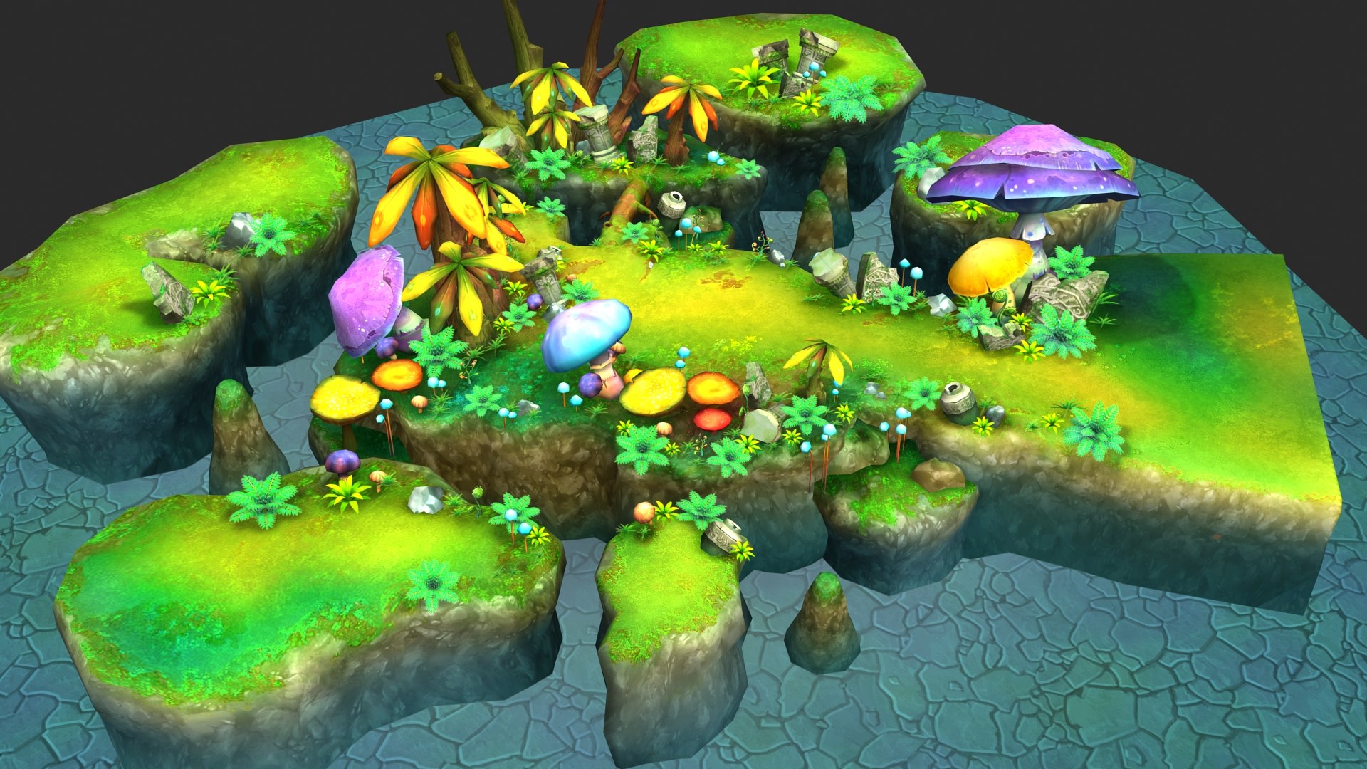 Forest Cartoon Low-poly 3D Model - TurboSquid 1746254