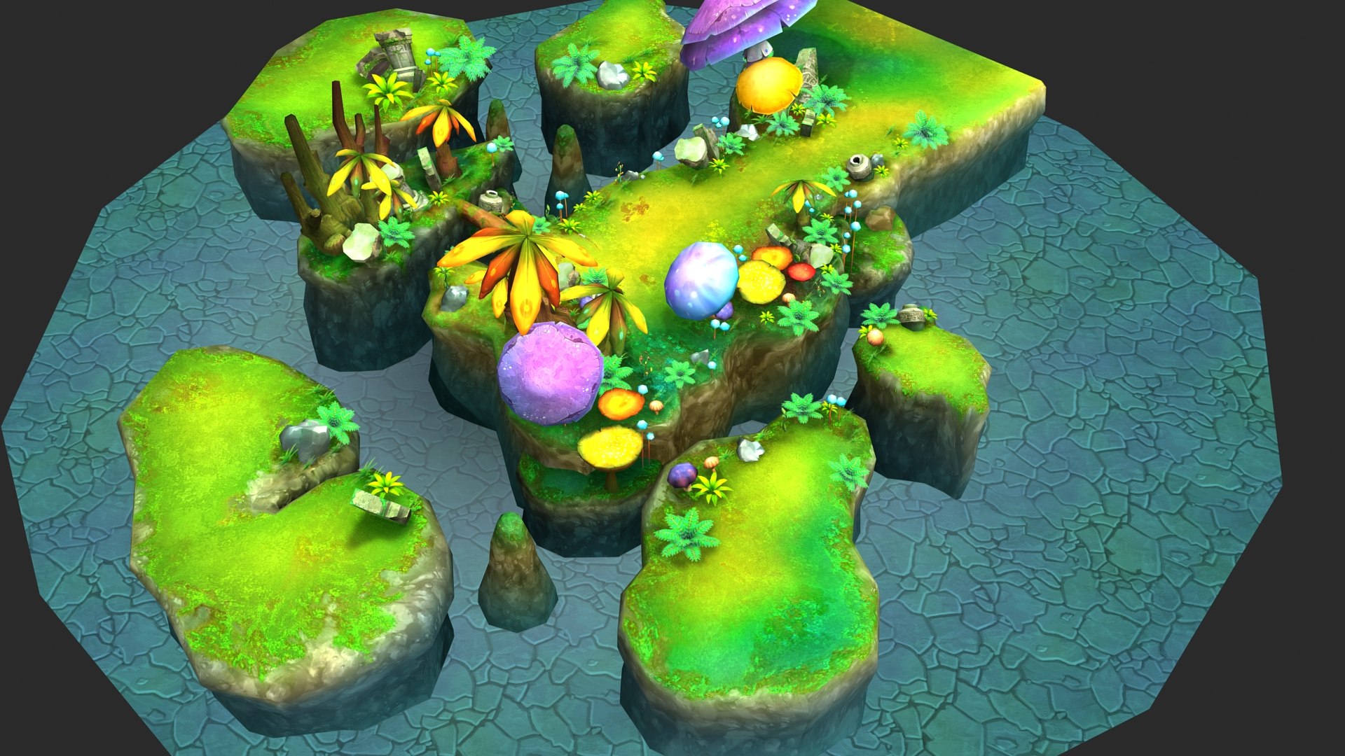 Forest Cartoon Low-poly 3D Model - TurboSquid 1746254