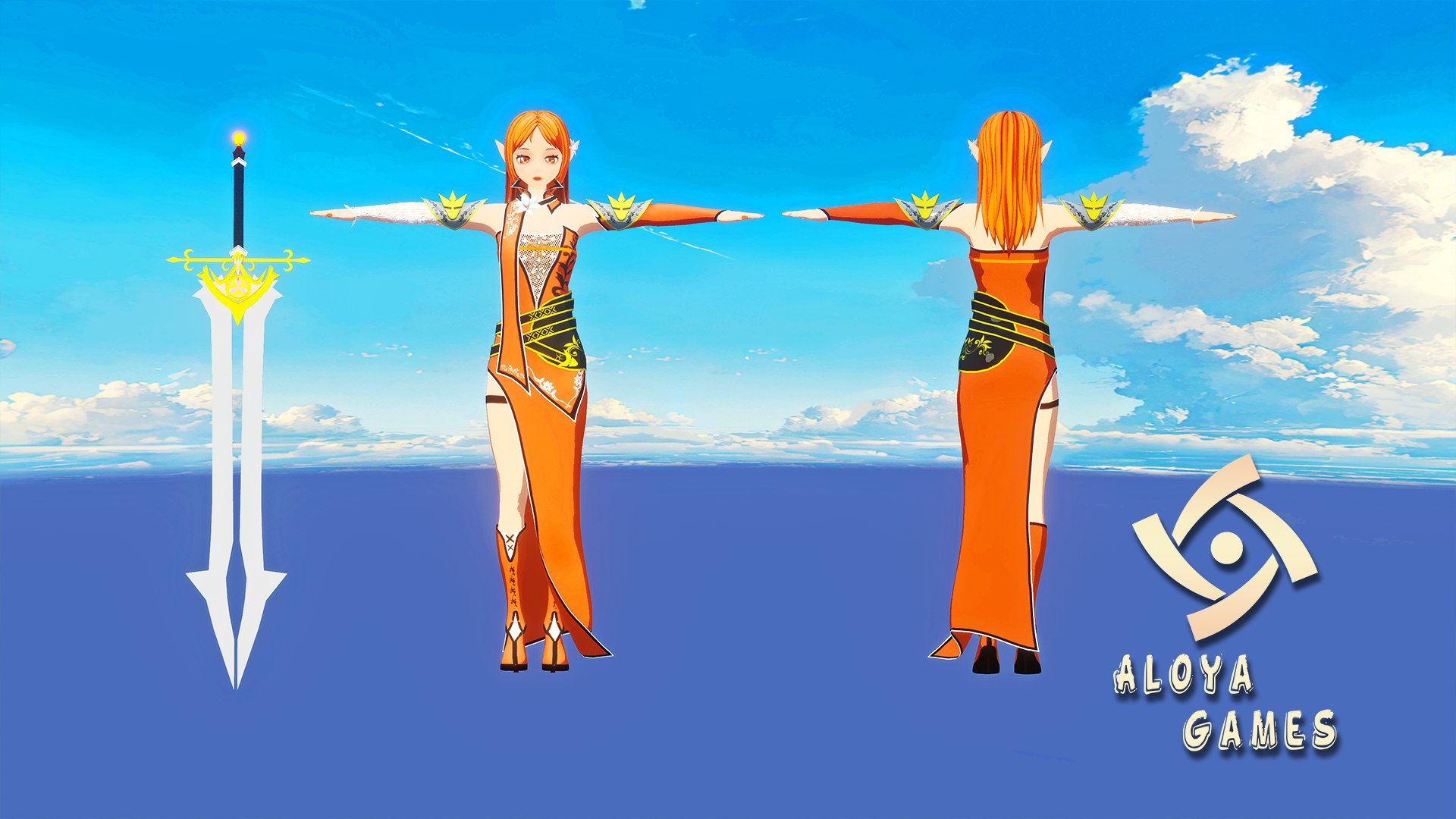 Female Great Sword Character - Anime Character 3D Model - TurboSquid ...