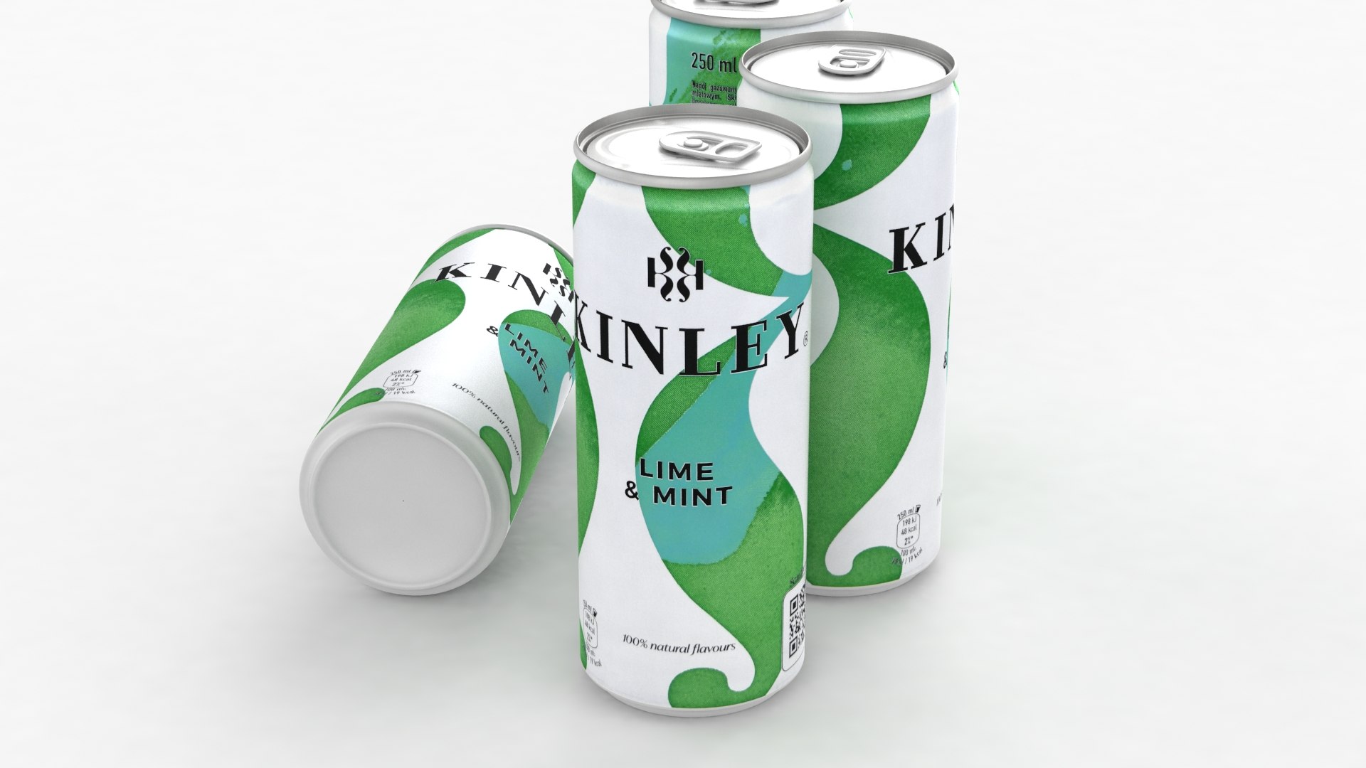 3D Beverage Can Kinley Lime Mint 330ml 2023 Model - TurboSquid 2121347