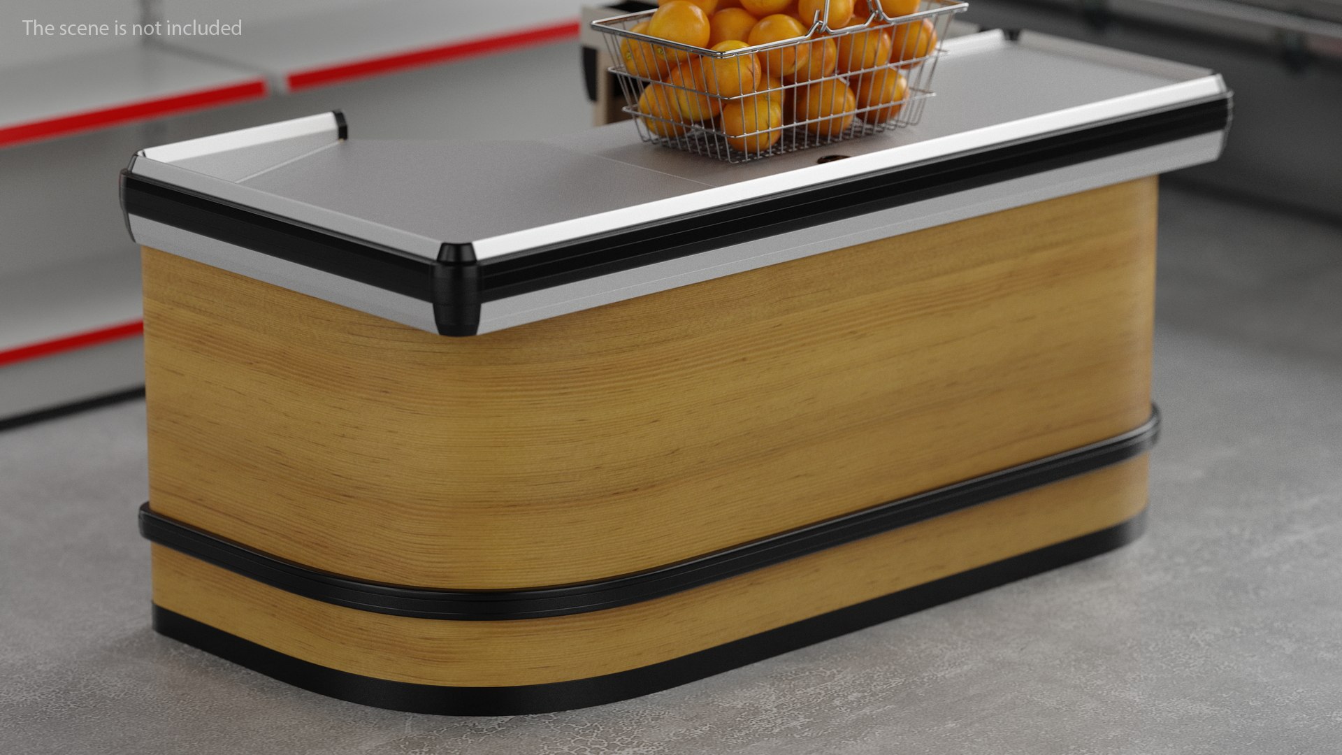 Store Checkout Counter Light Wood Model - TurboSquid 2073171