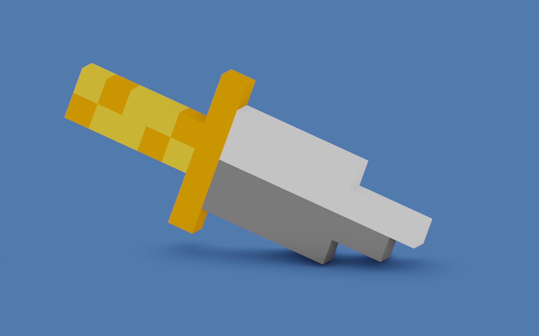 modelo 3d Dagger 8 bit low poly game asset - TurboSquid 1945415