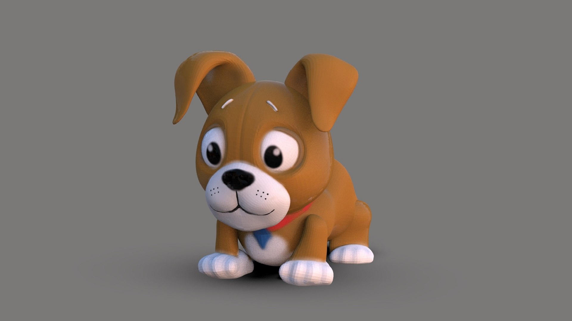 3D Cute Dog Cartoon Model - TurboSquid 2157227