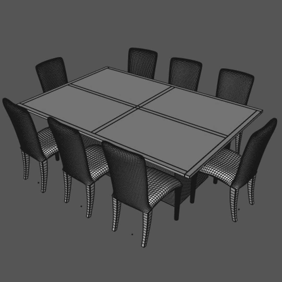 dining table chair 3d c4d