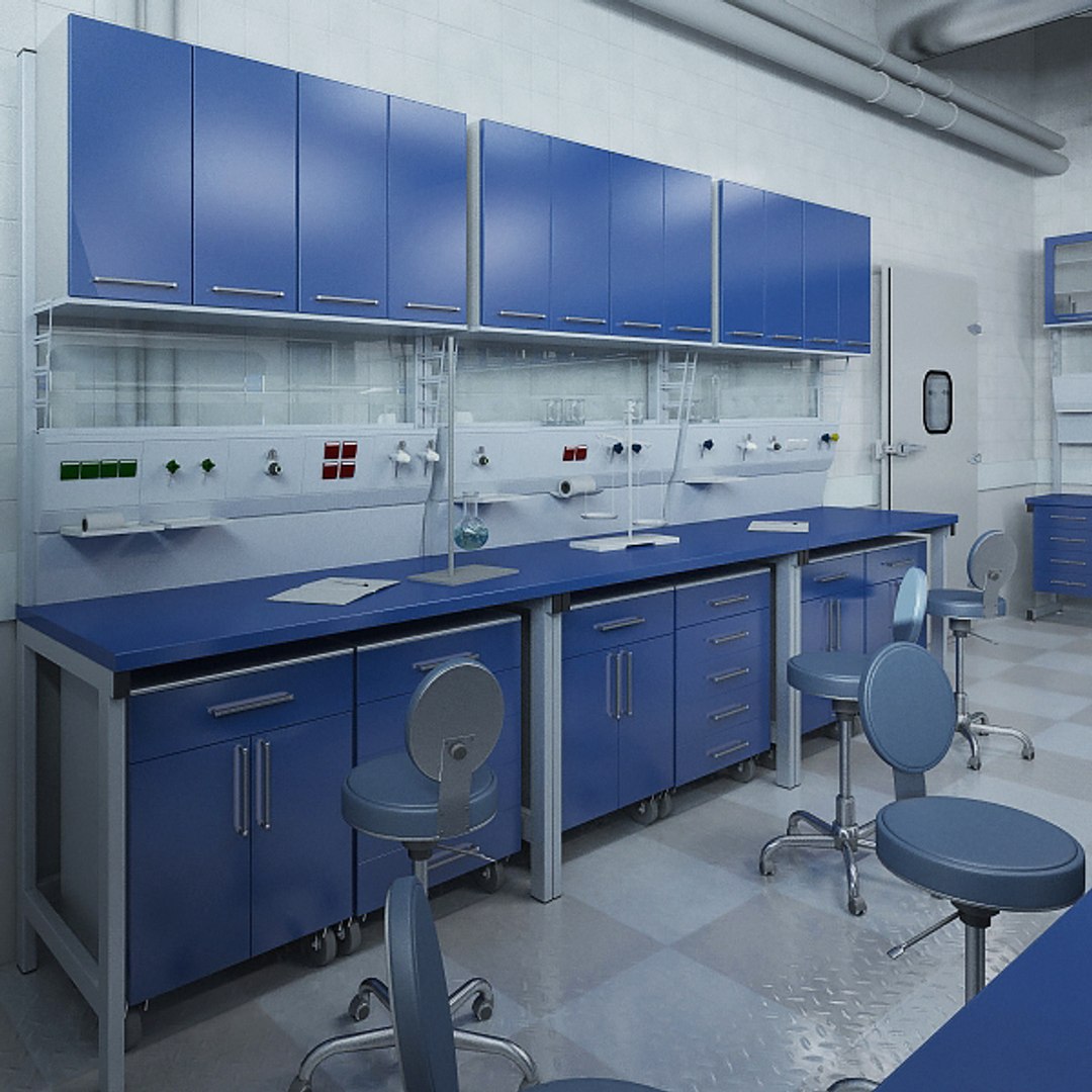 3d Scene Laboratory Equipment Hd Model
